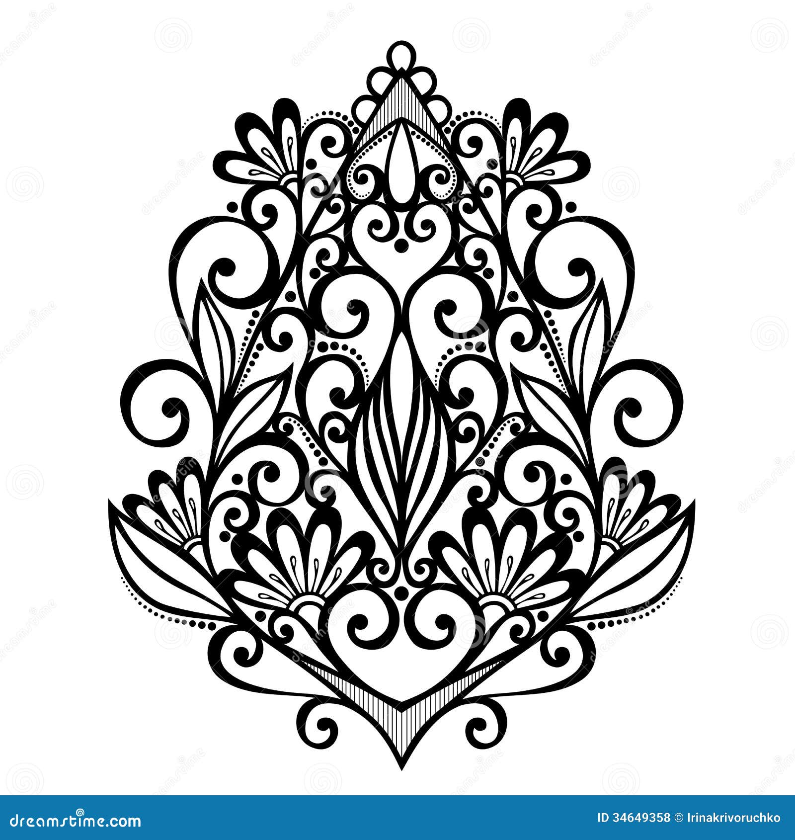 Elemento Simétrico Abstracto De Deco Ilustración del Vector ...