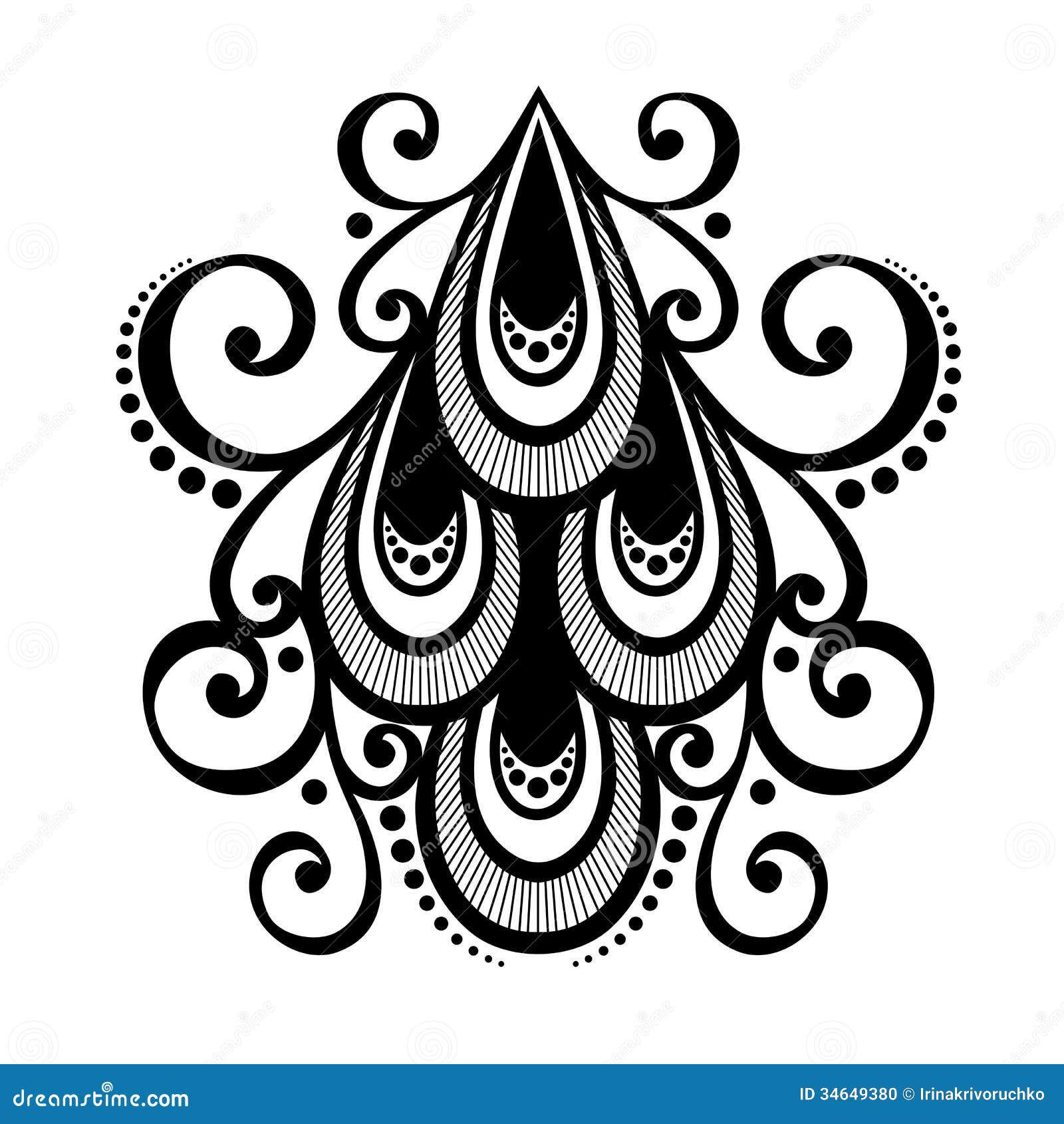 Elemento Simétrico Abstracto De Deco Ilustración del Vector ...