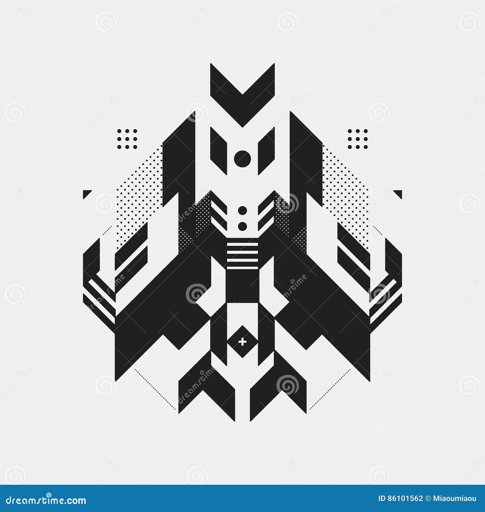 Elemento Simétrico Abstracto Del Diseño Ilustración del Vector ...