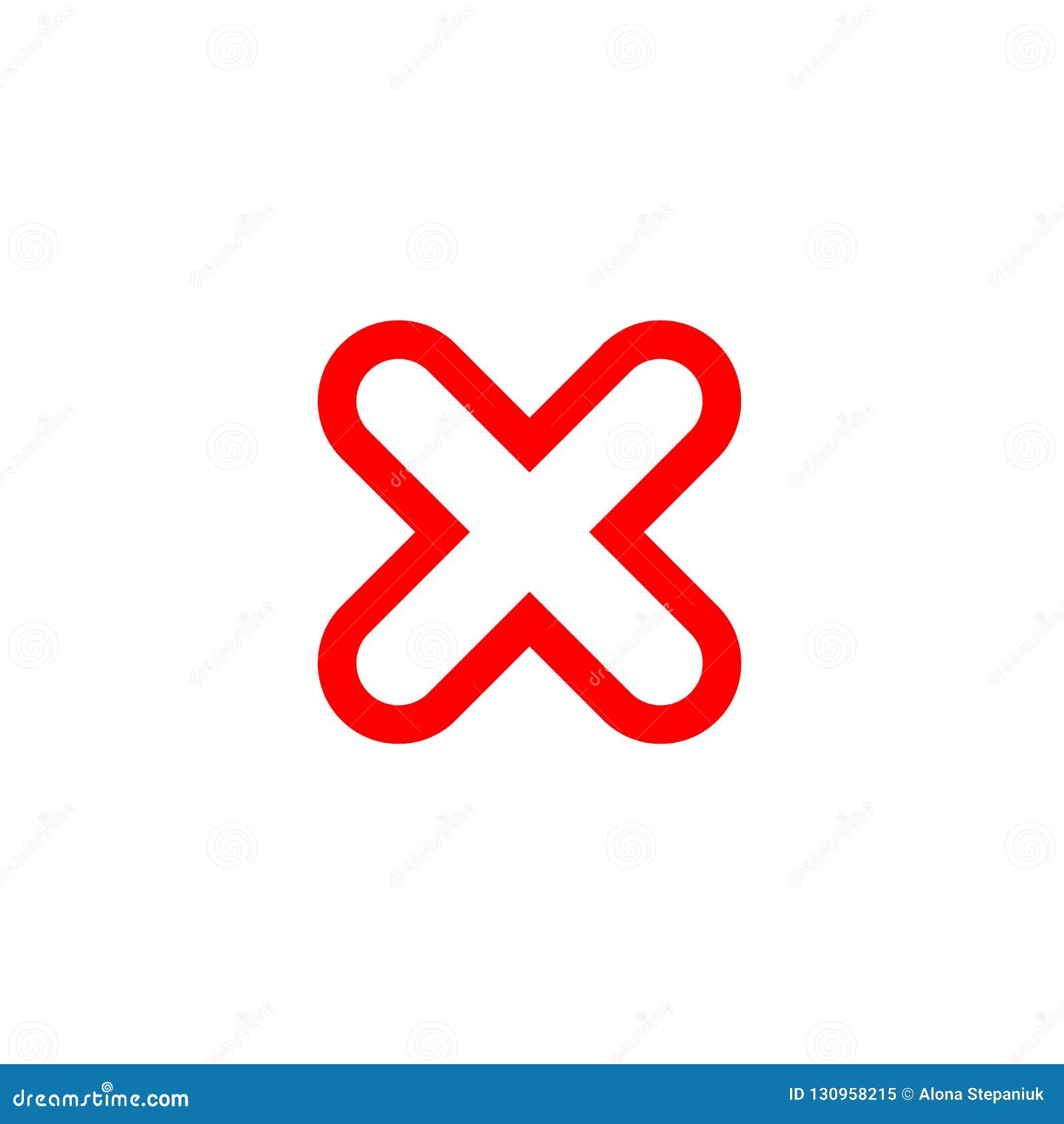 Elemento Transversal Do Vermelho Do Sinal Ilustração do Vetor ...