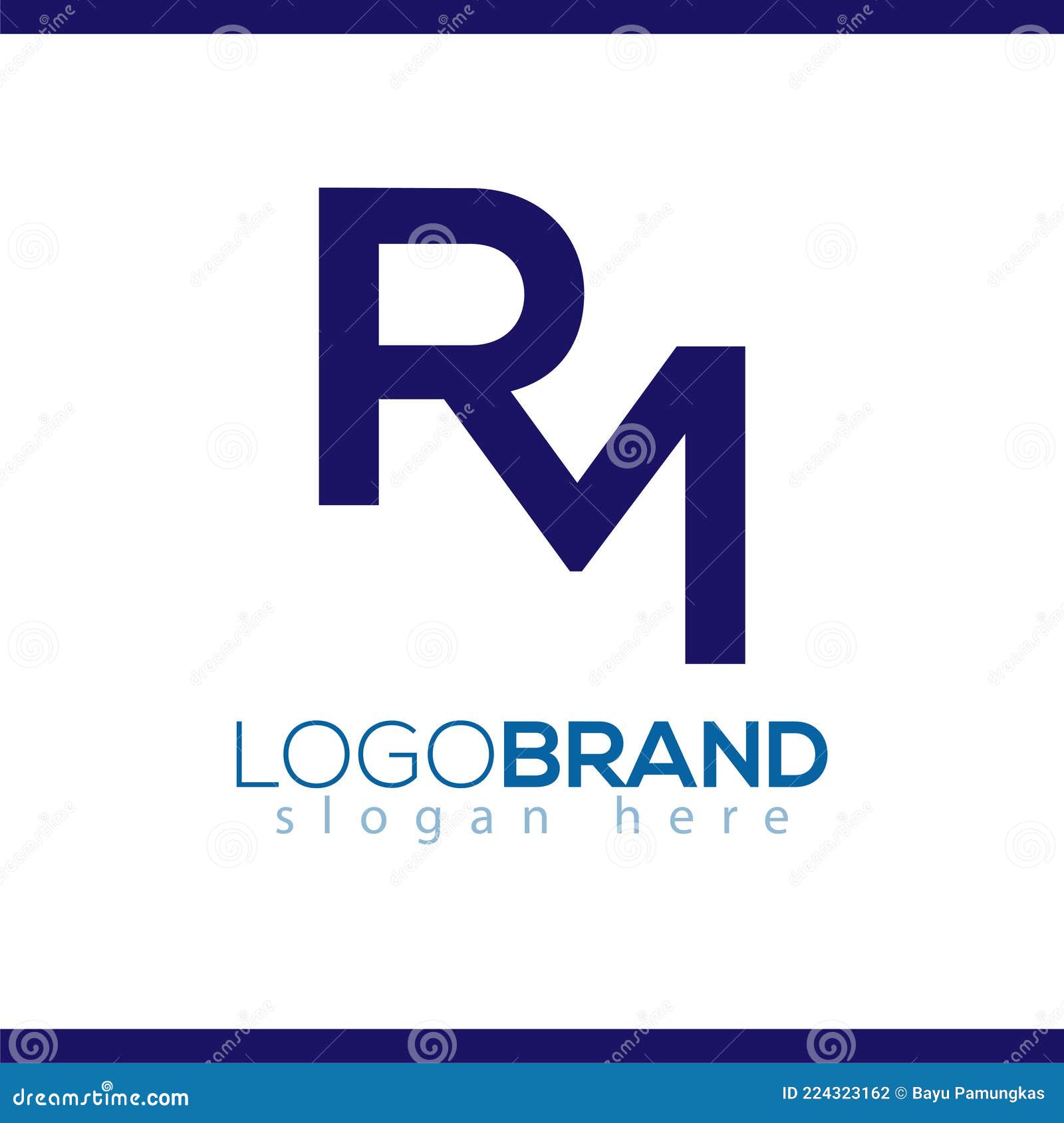 Elemento Vetor De Logotipo Inicial De Letra Rm. Modelo De Logotipo De ...