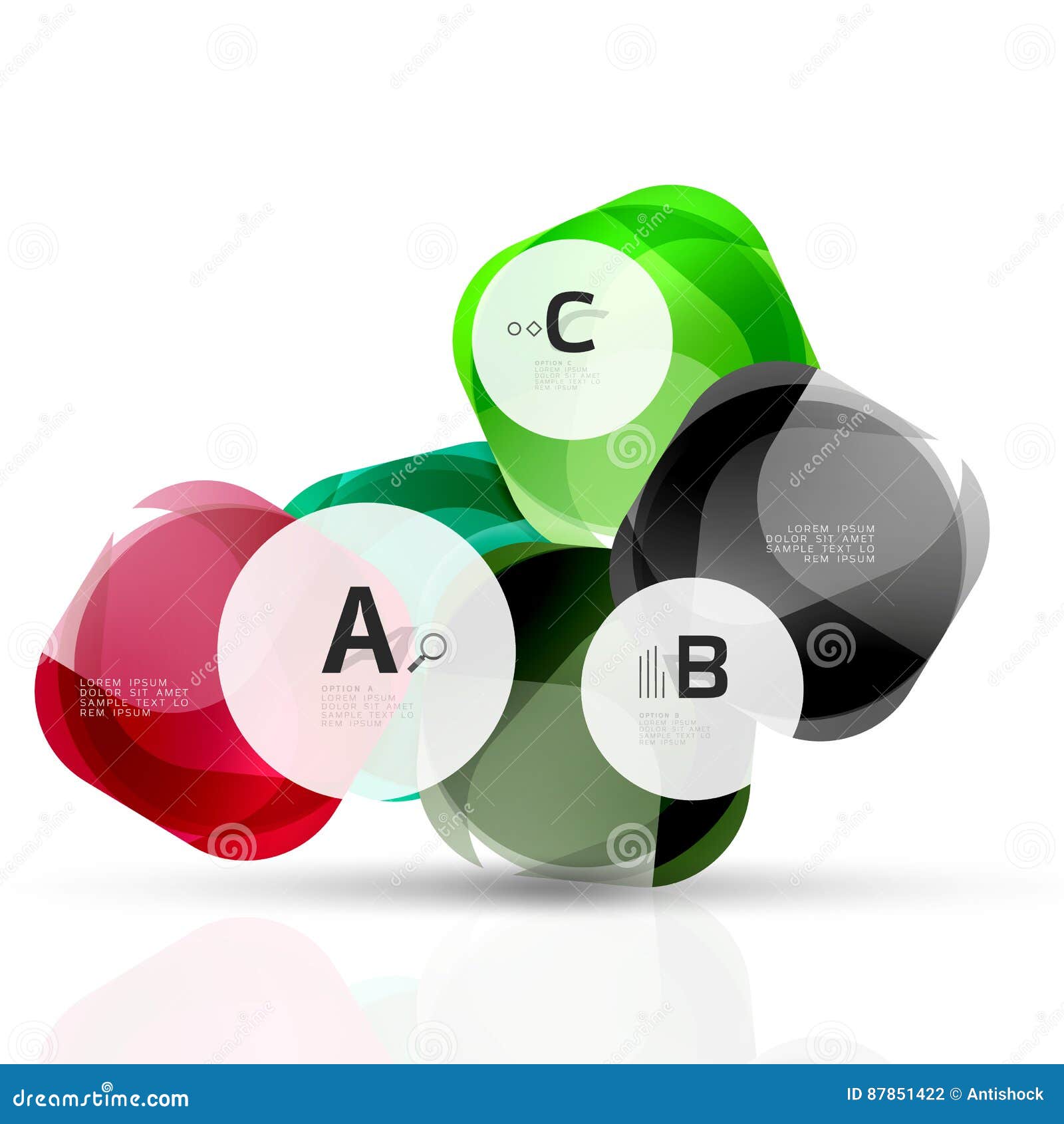 Elementos Cuadrados Brillantes Del Vector Stock de ilustración ...