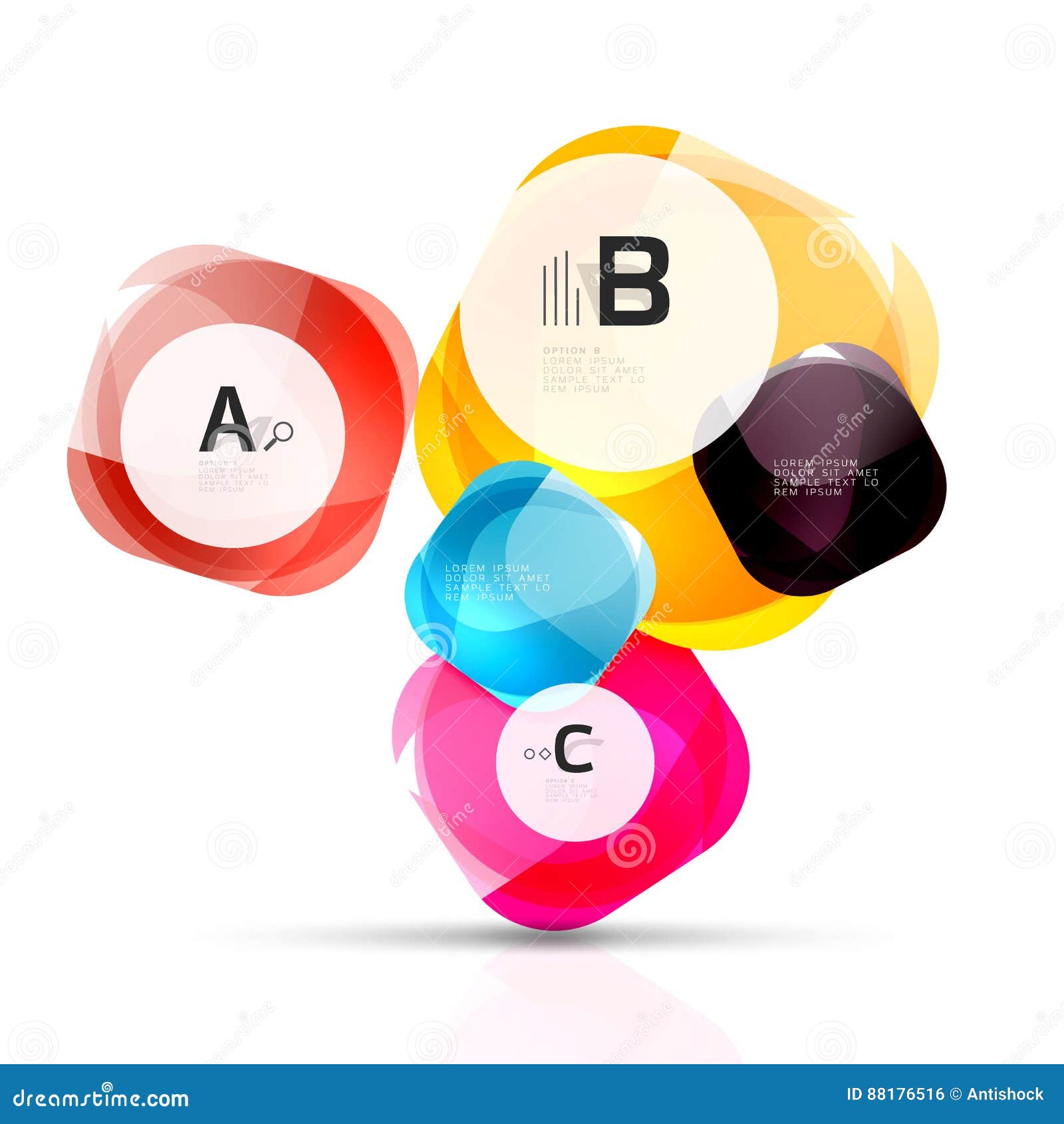 Elementos Cuadrados Brillantes Del Vector Stock de ilustración ...