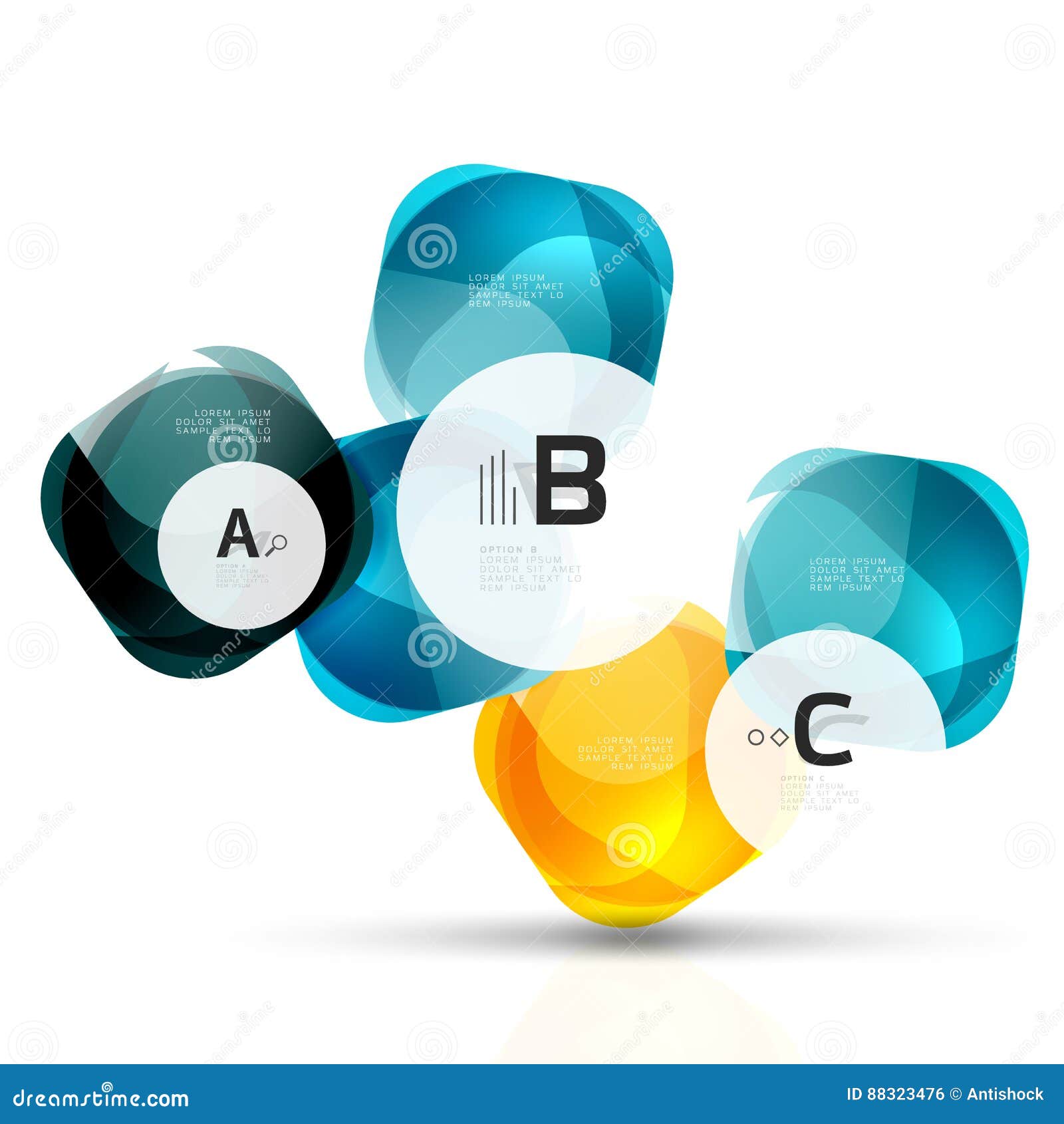 Elementos Cuadrados Brillantes Del Vector Stock de ilustración ...