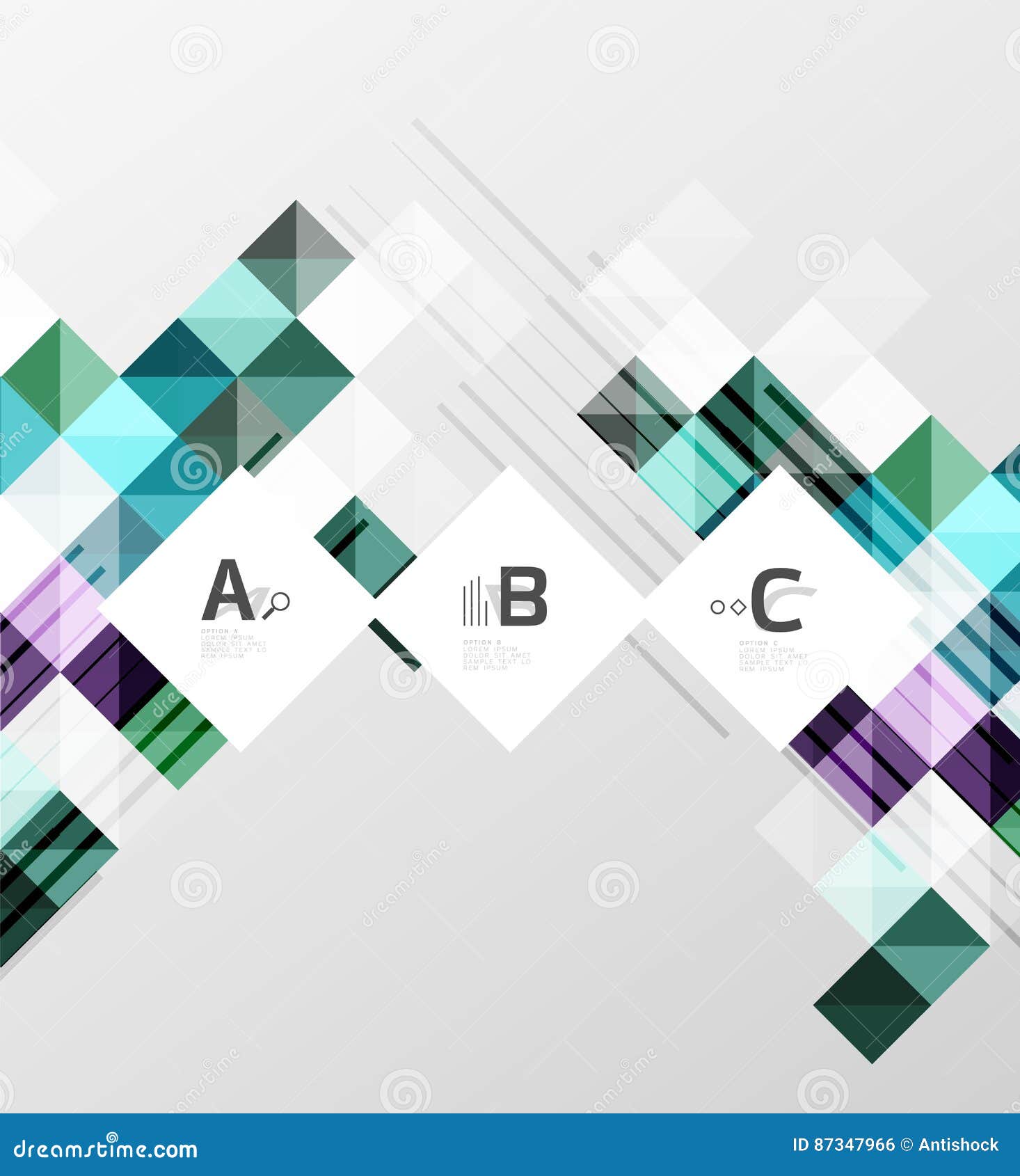 Elementos Cuadrados Con Infographics Y Opciones Stock de ilustración ...