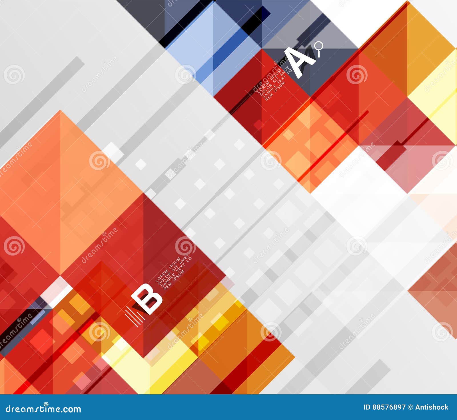 Elementos Cuadrados Con Infographics Y Opciones Stock de ilustración ...