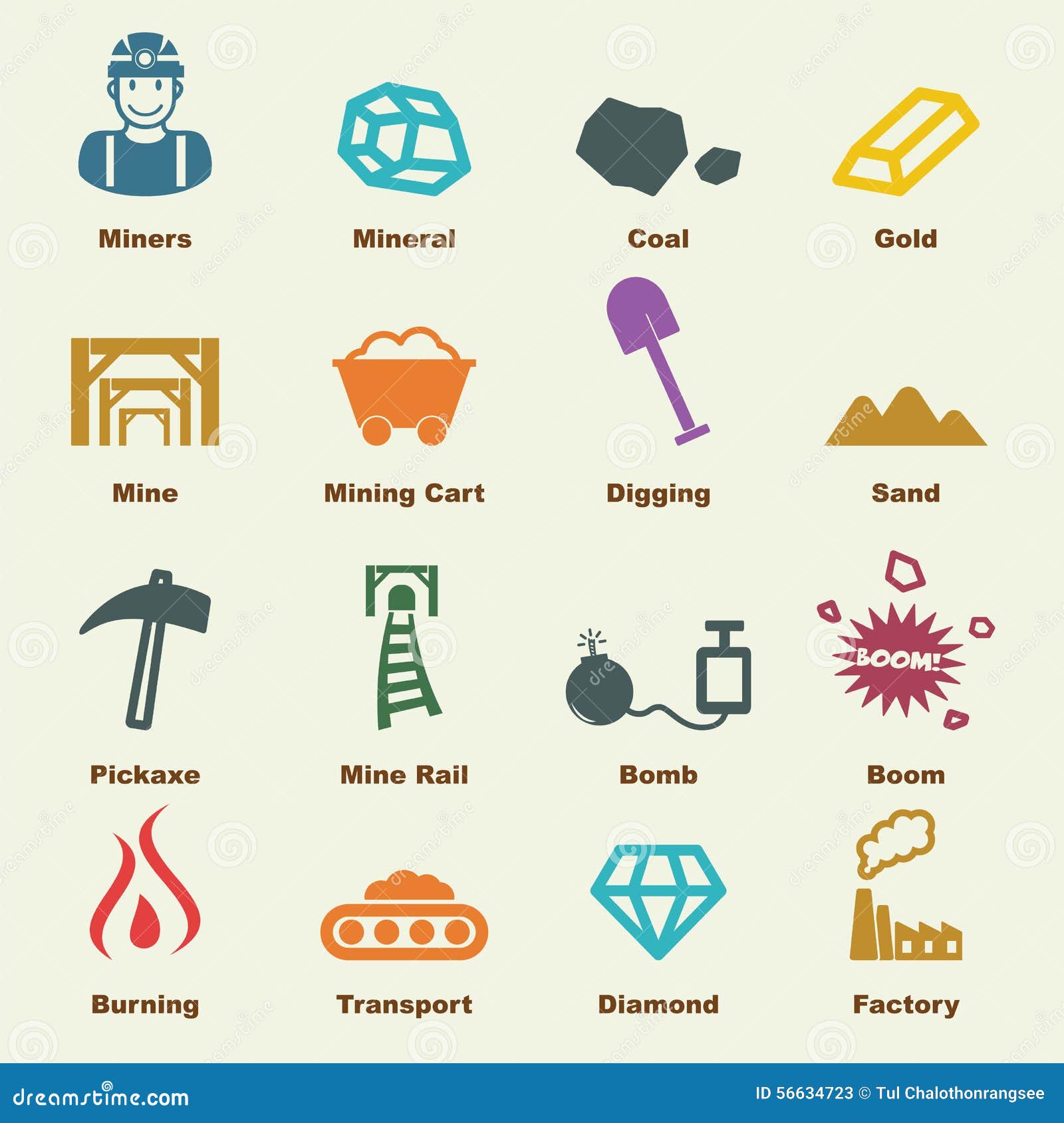 Elementos da mineração ilustração do vetor. Ilustração de caverna ...