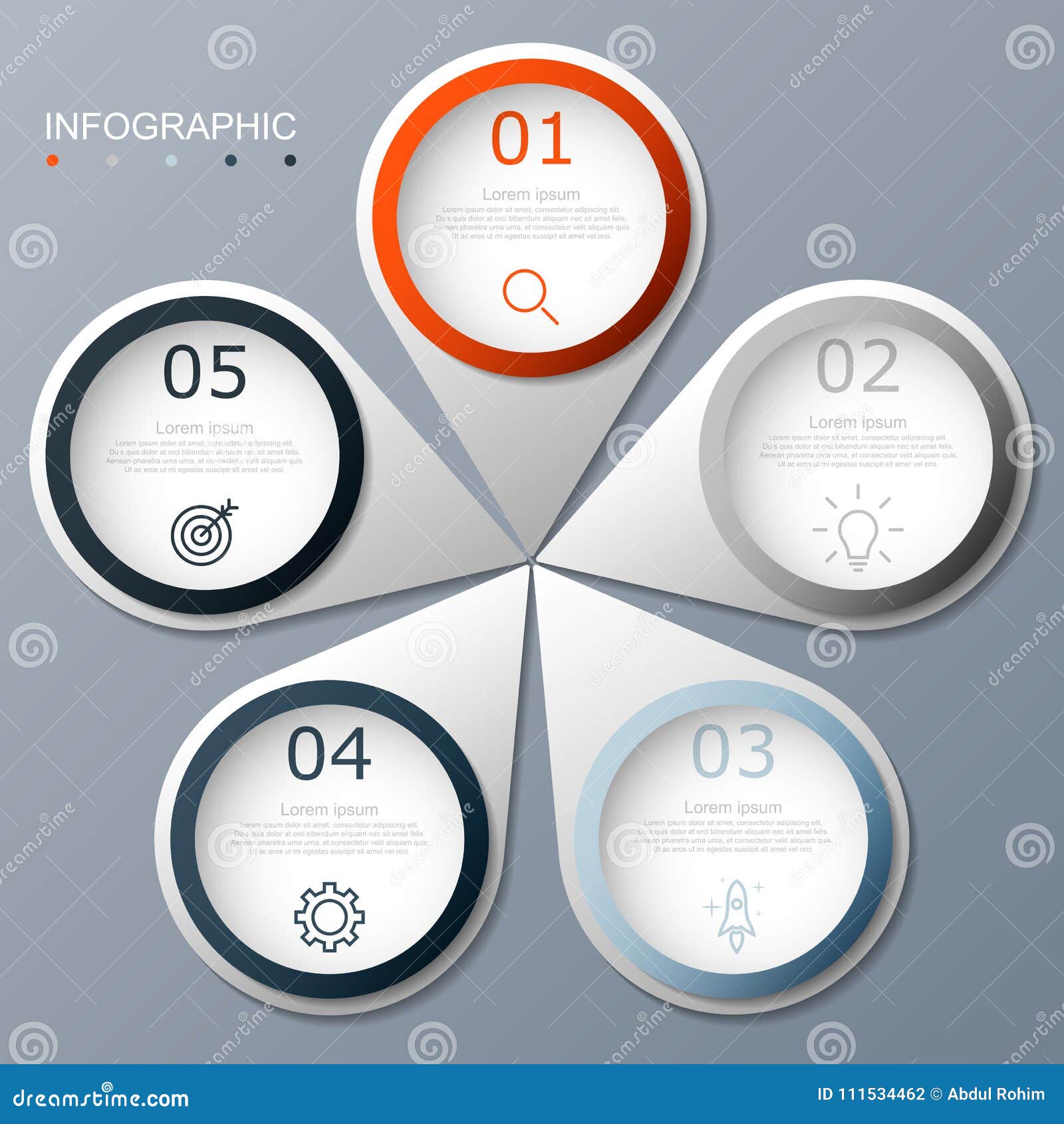 Elementos De Infographic En La Moda Moderna Con El Diagrama Redondo ...
