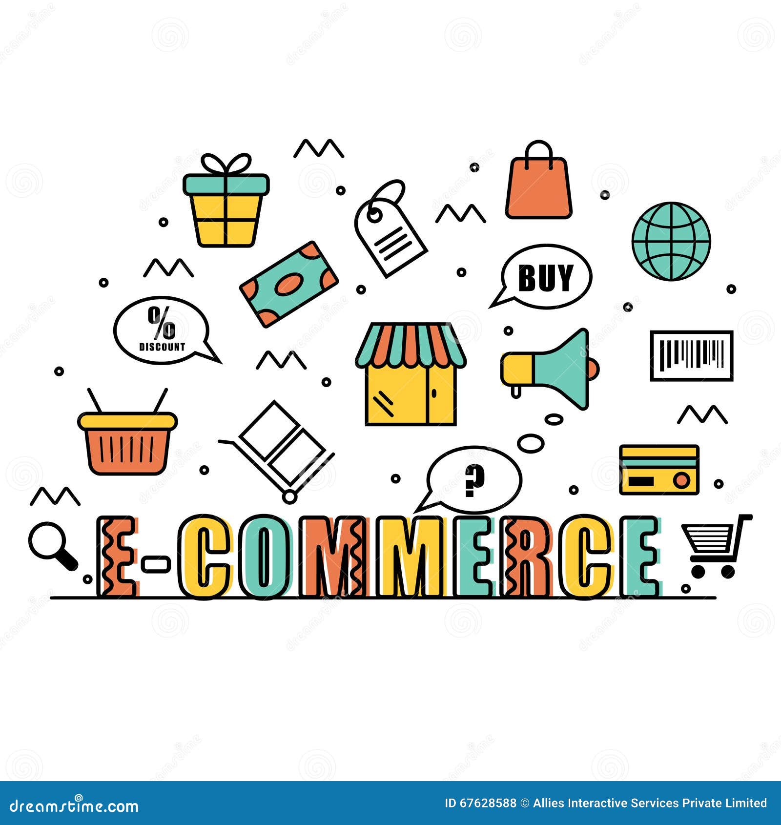 Elementos De Infographic Para El Negocio Del Comercio Electrónico Stock ...