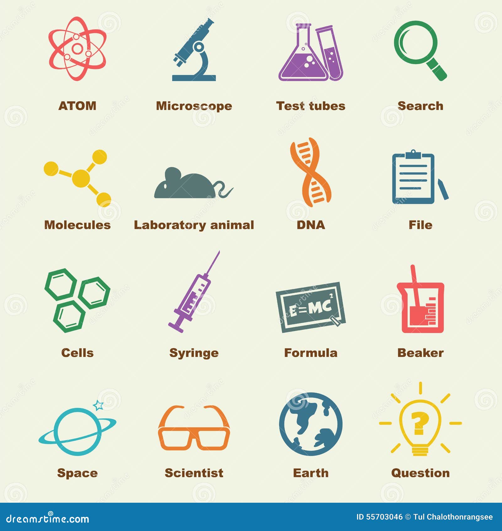 Elementos de la ciencia ilustración del vector. Ilustración de ...