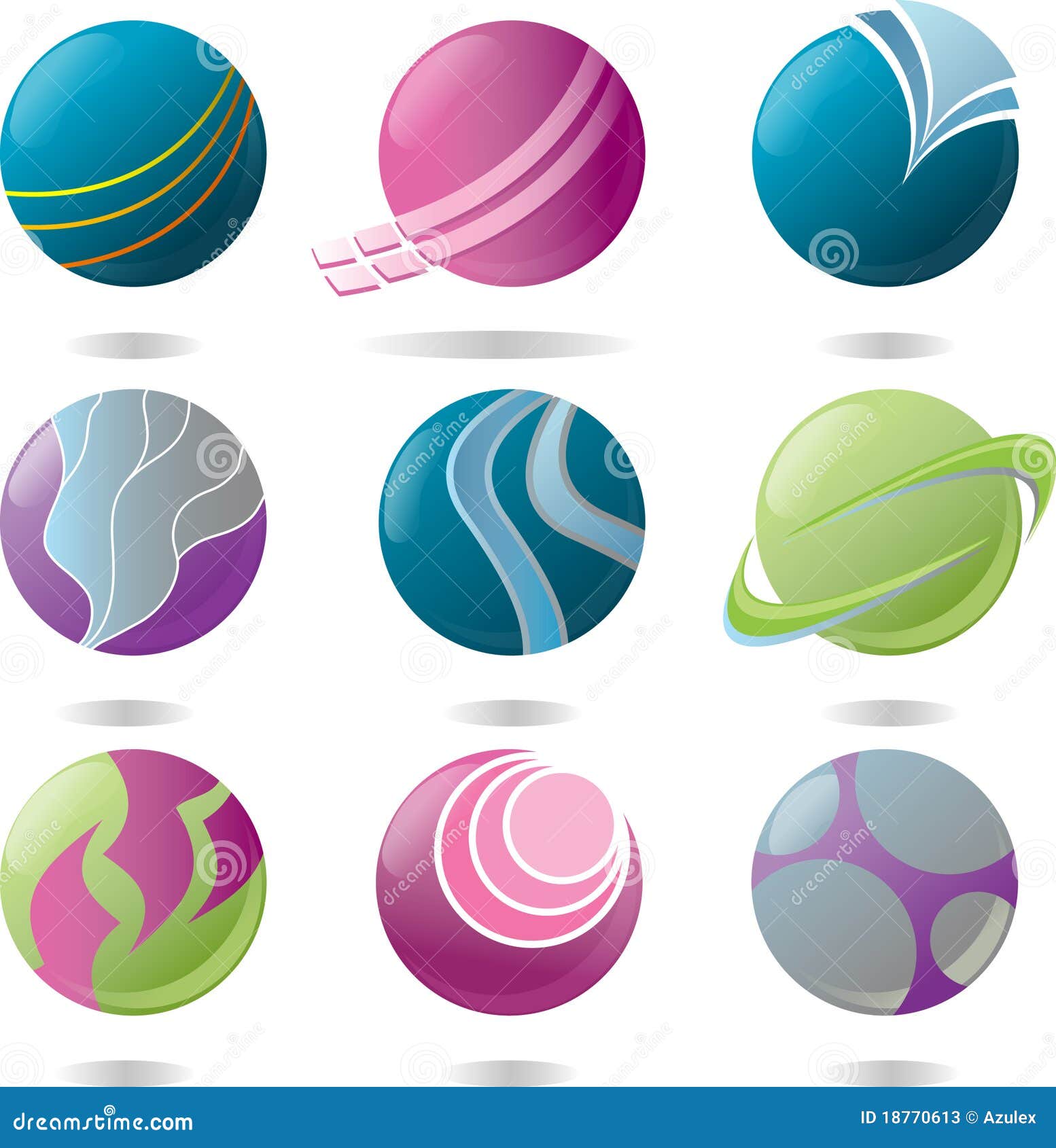 Elementos De La Insignia Del Orbe Ilustración del Vector - Ilustración ...