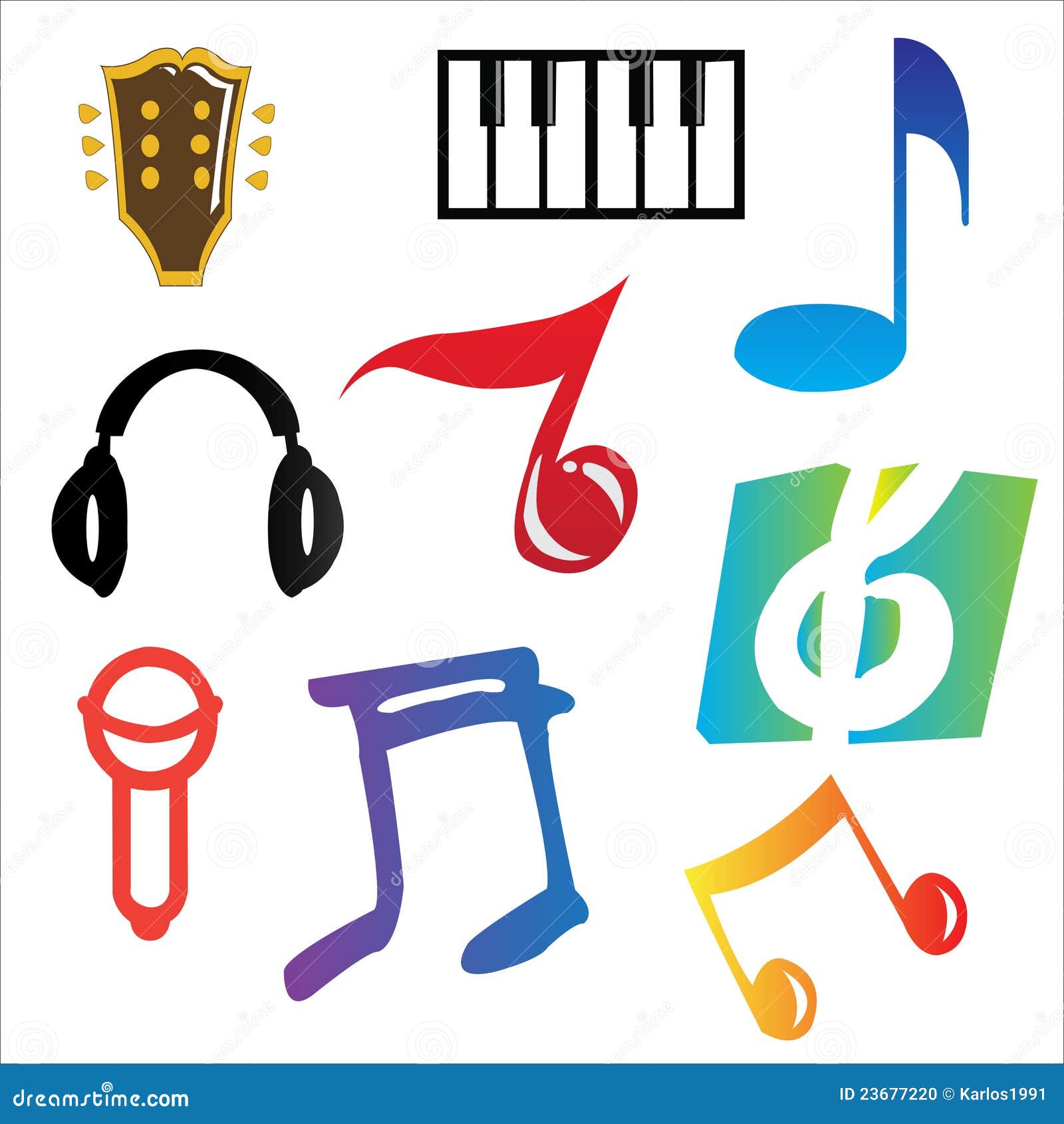 Elementos De La Música Del Vector Foto de archivo - Imagen: 23677220