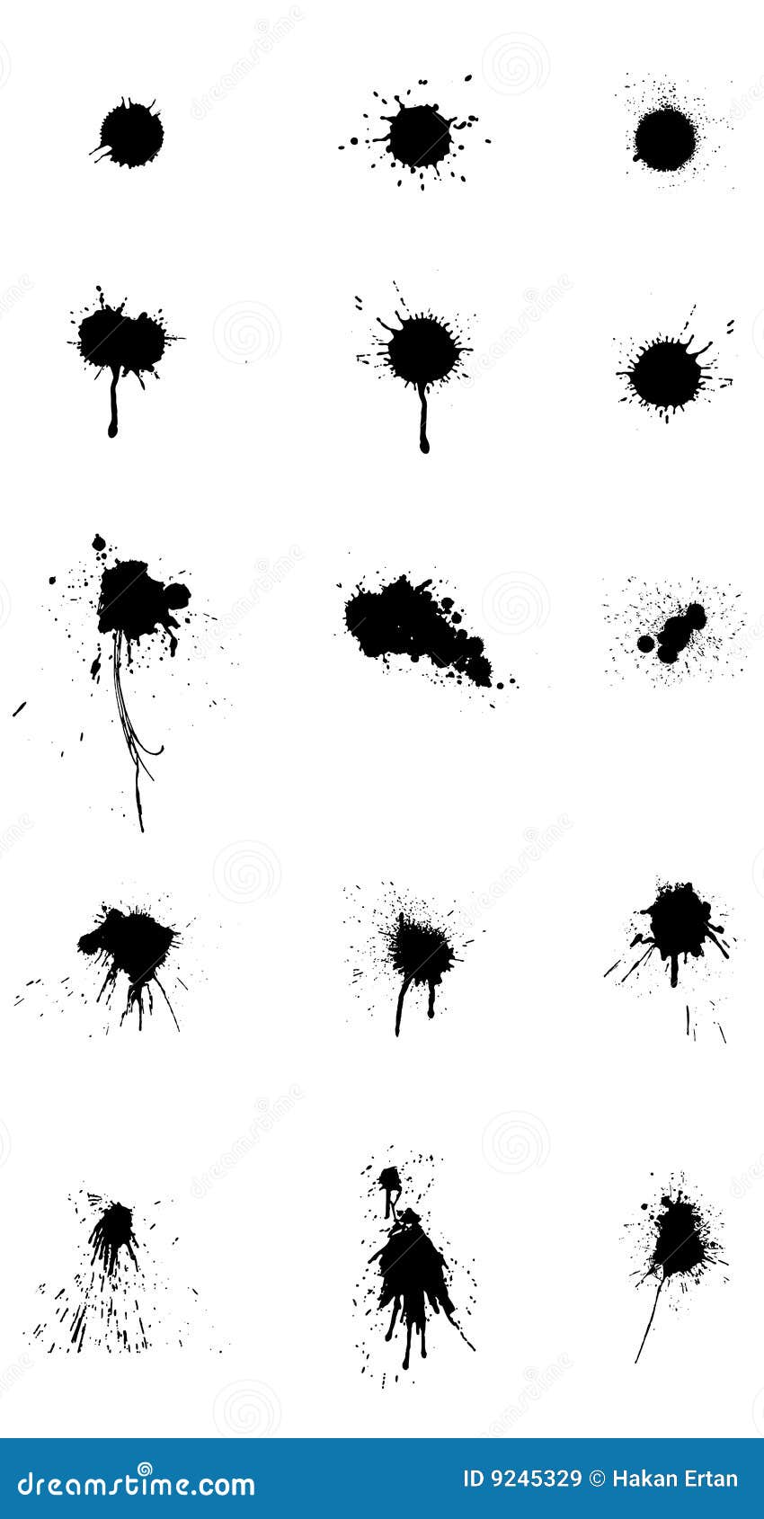 Elementos De La Salpicadura Ilustración del Vector - Ilustración de ...