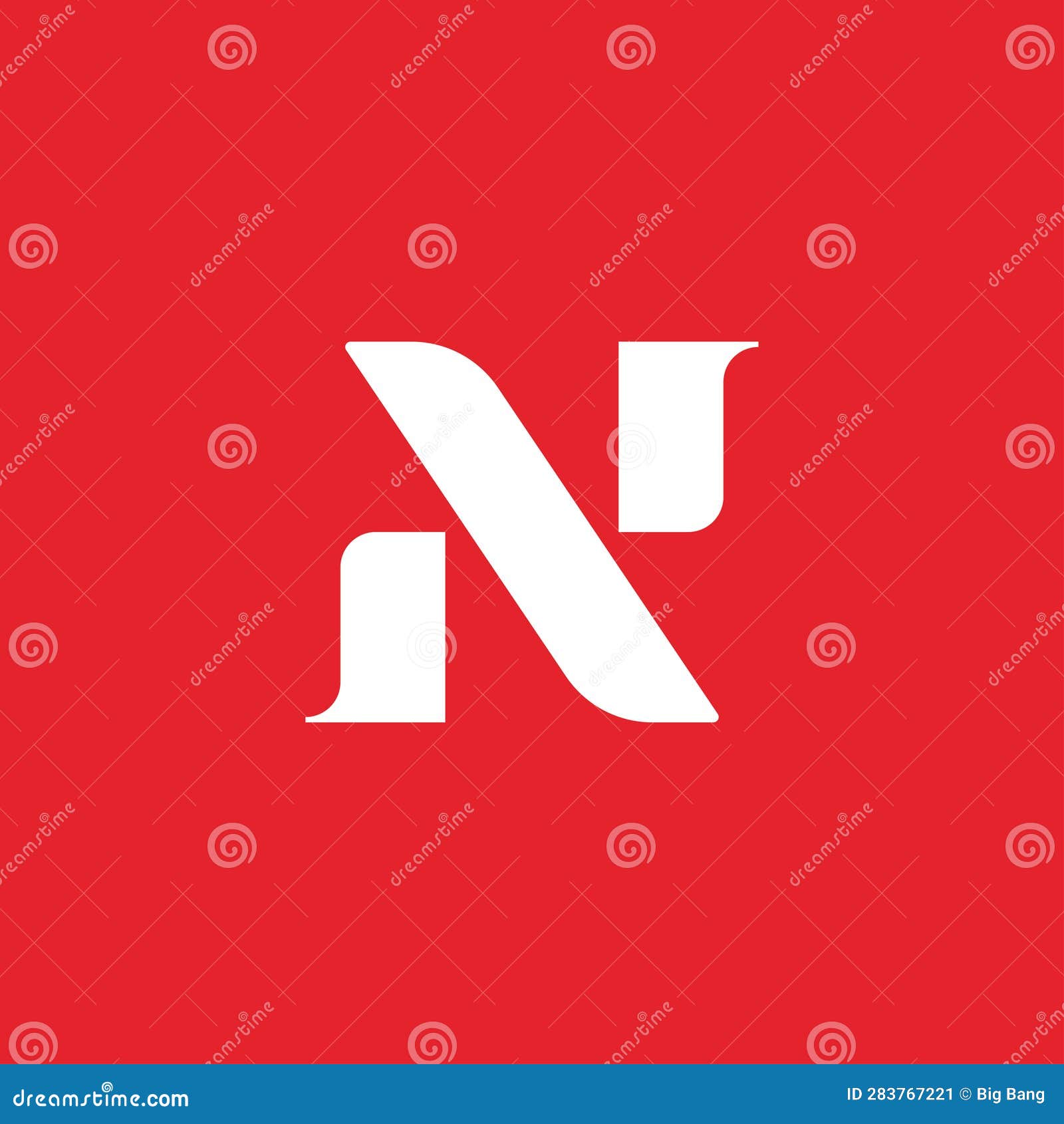 Elementos De Modelo De Logotipo Da Letra N Ilustração do Vetor ...