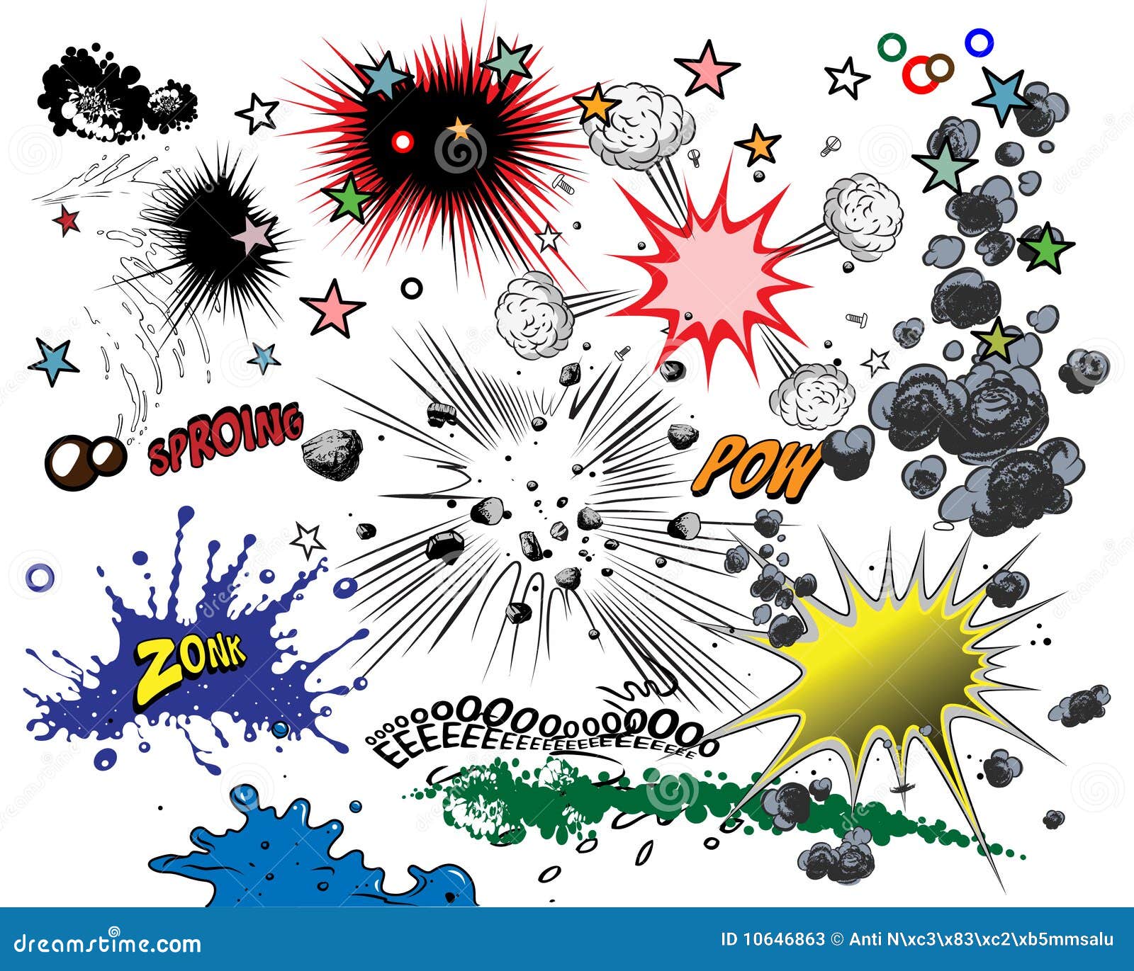 Elementos del cómic ilustración del vector. Ilustración de elemento ...
