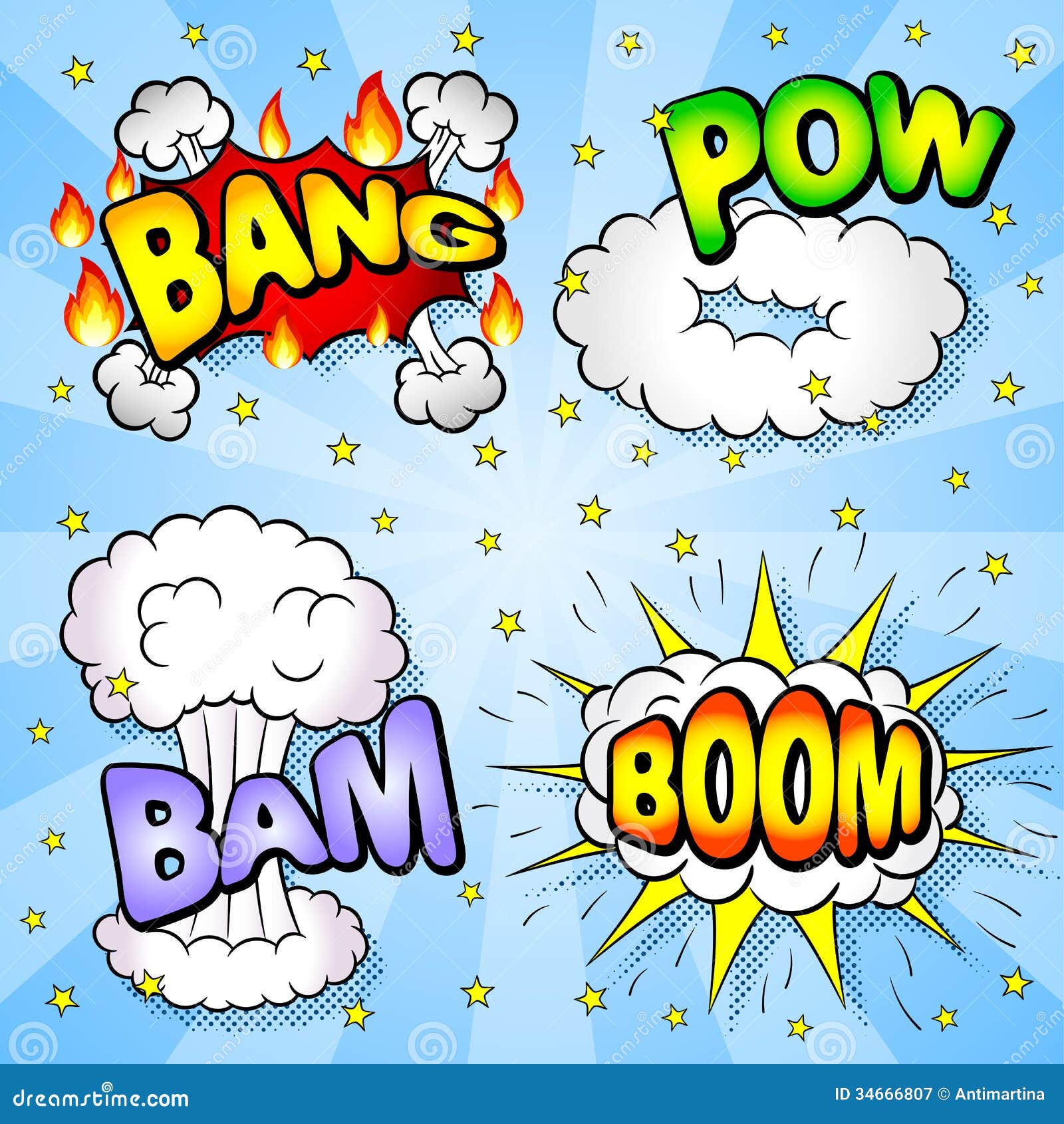 Elementos del cómic ilustración del vector. Ilustración de efecto ...