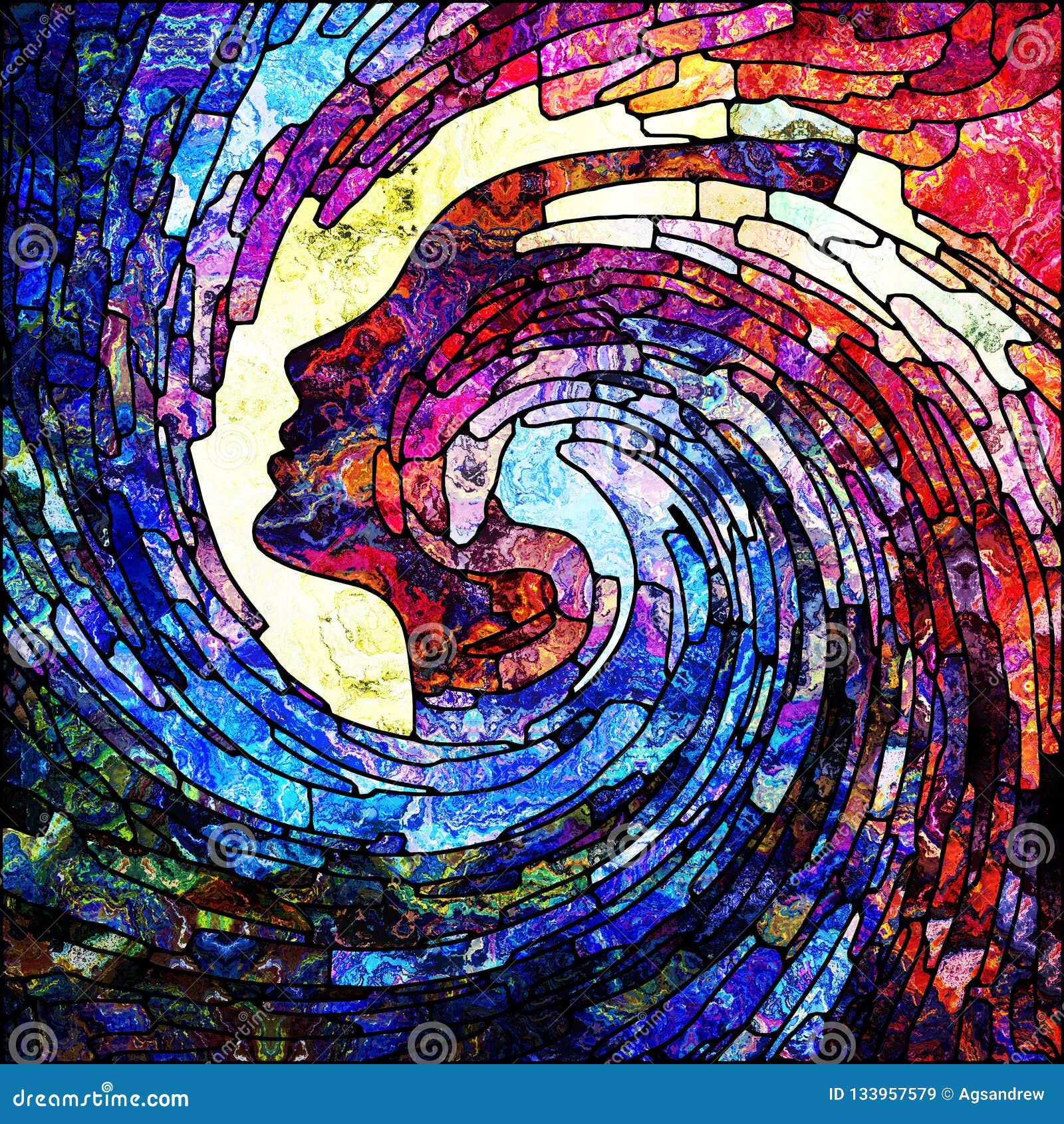 Elementos Del Color Espiral Stock de ilustración - Ilustración de mente ...