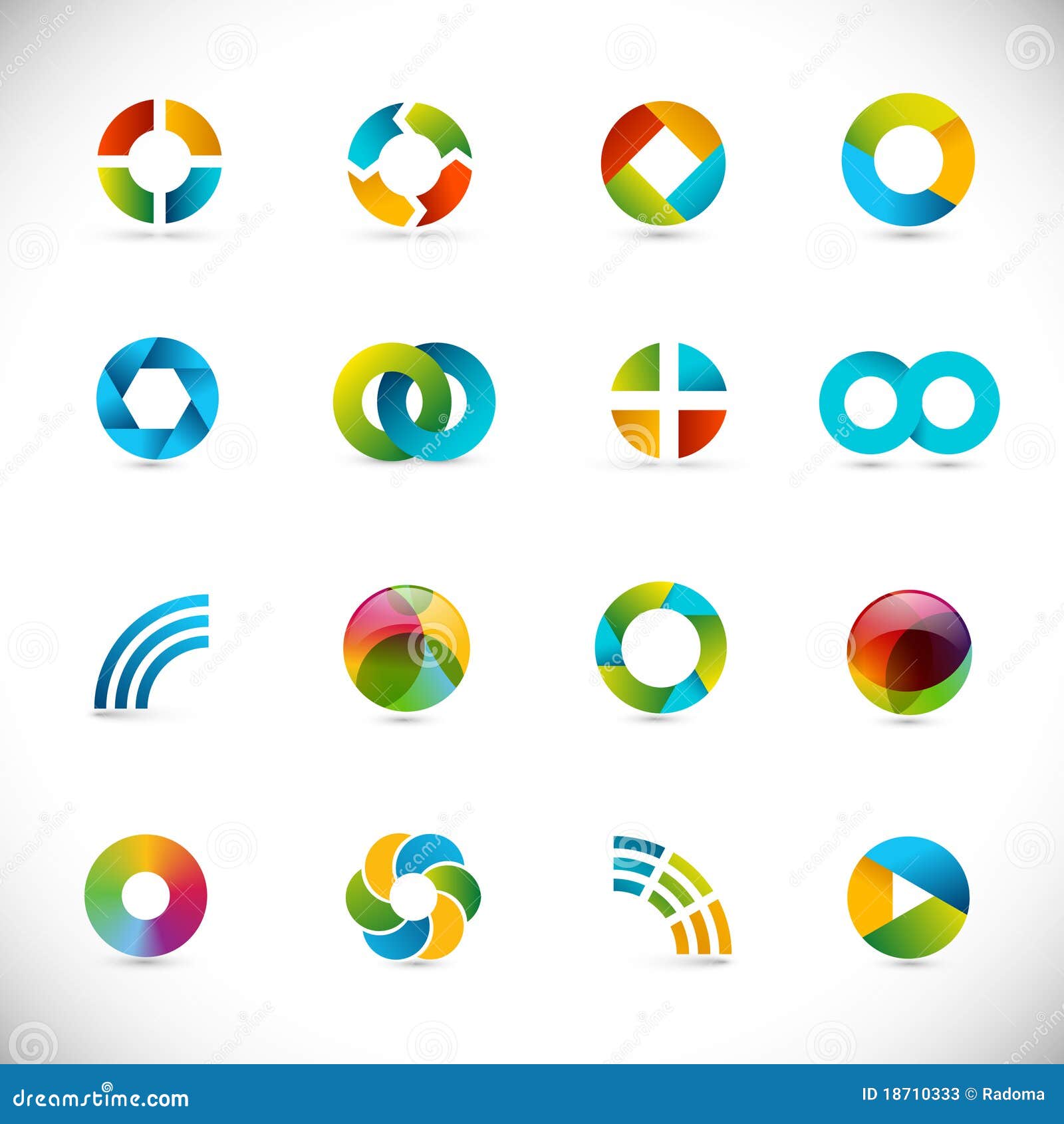 Elementos Del Diseño - Círculos Ilustración del Vector - Ilustración de ...