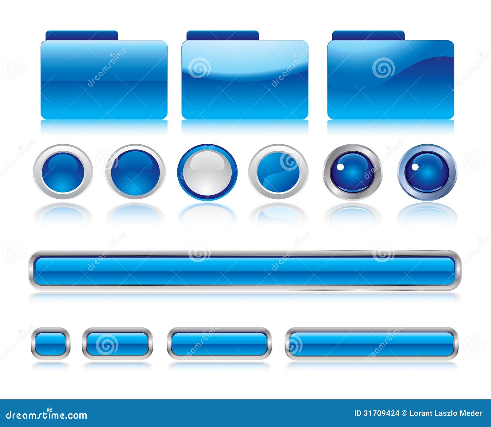 Elementos Del Diseño De Los Botones Del Web Ilustración del Vector ...