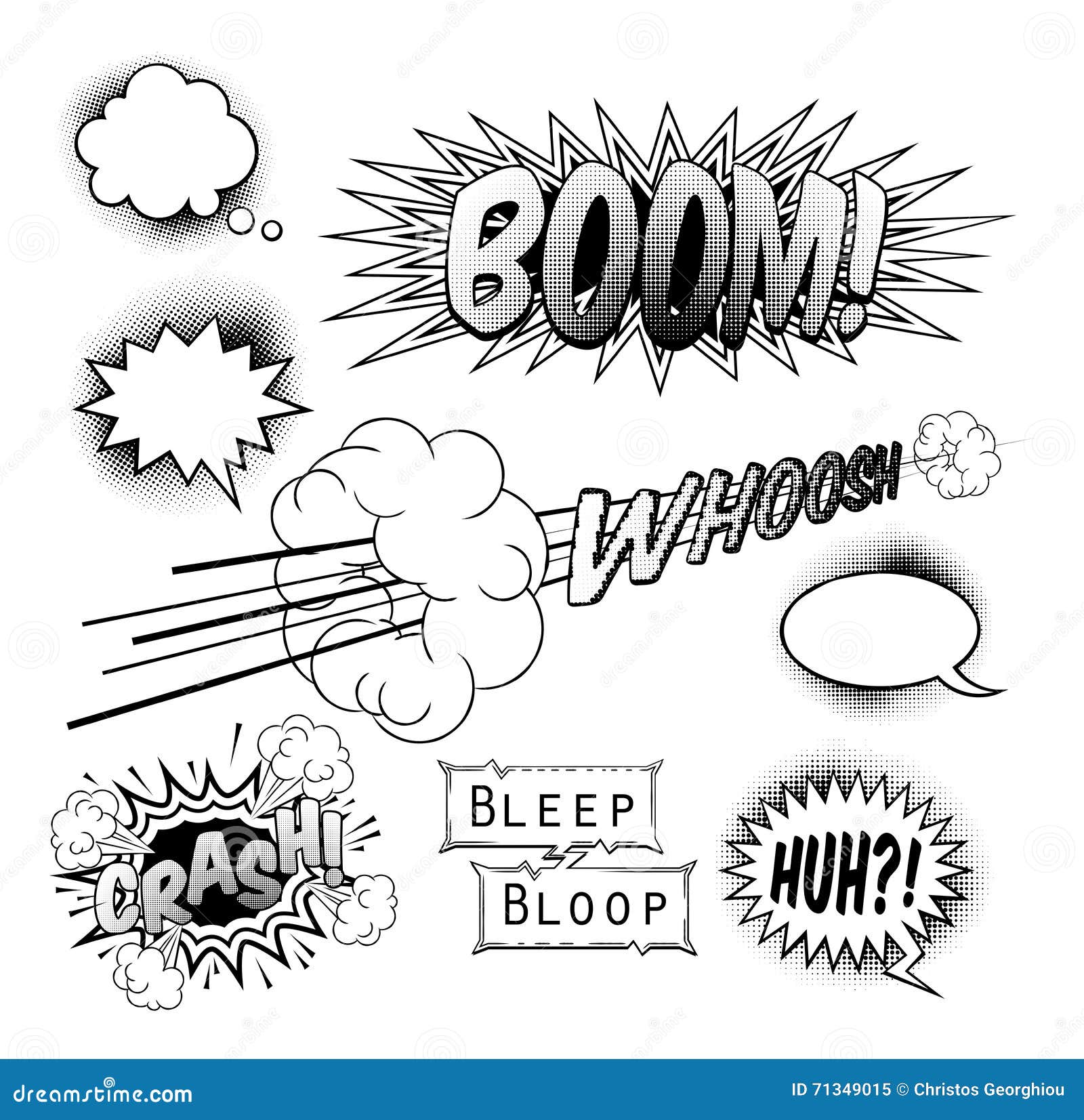 Elementos Del Diseño Del Cómic Ilustración del Vector - Ilustración de ...