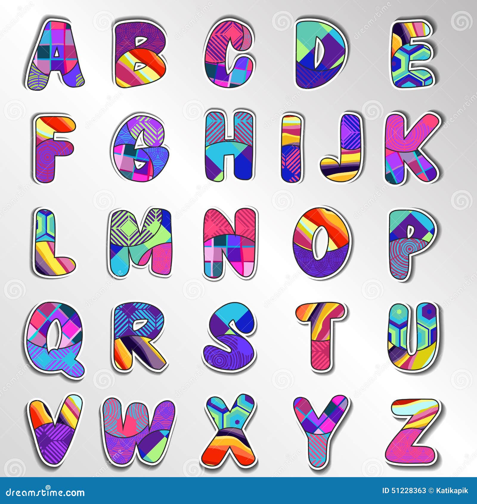 Elementos Del Diseño Ejemplo Del Vector De La Letra Abstracta Colorida ...