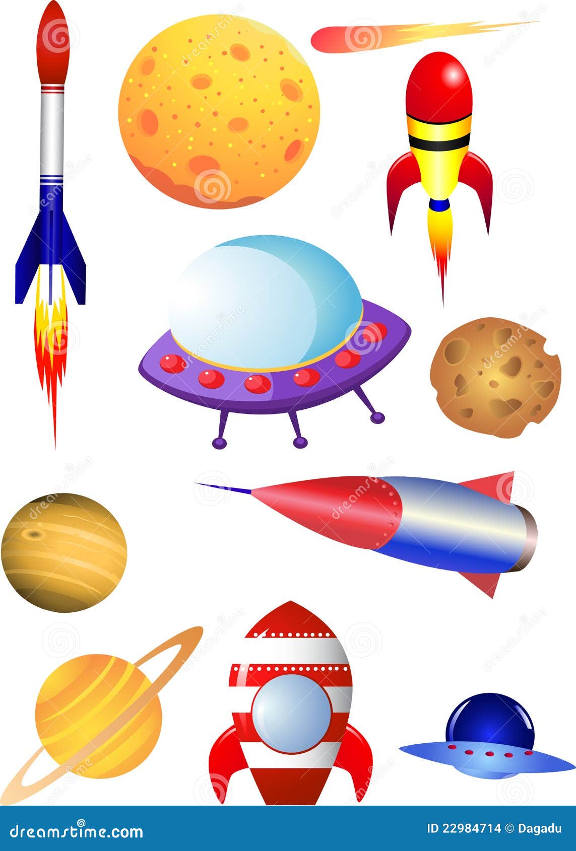 Elementos Del Espacio Exterior Ilustración del Vector - Ilustración de ...