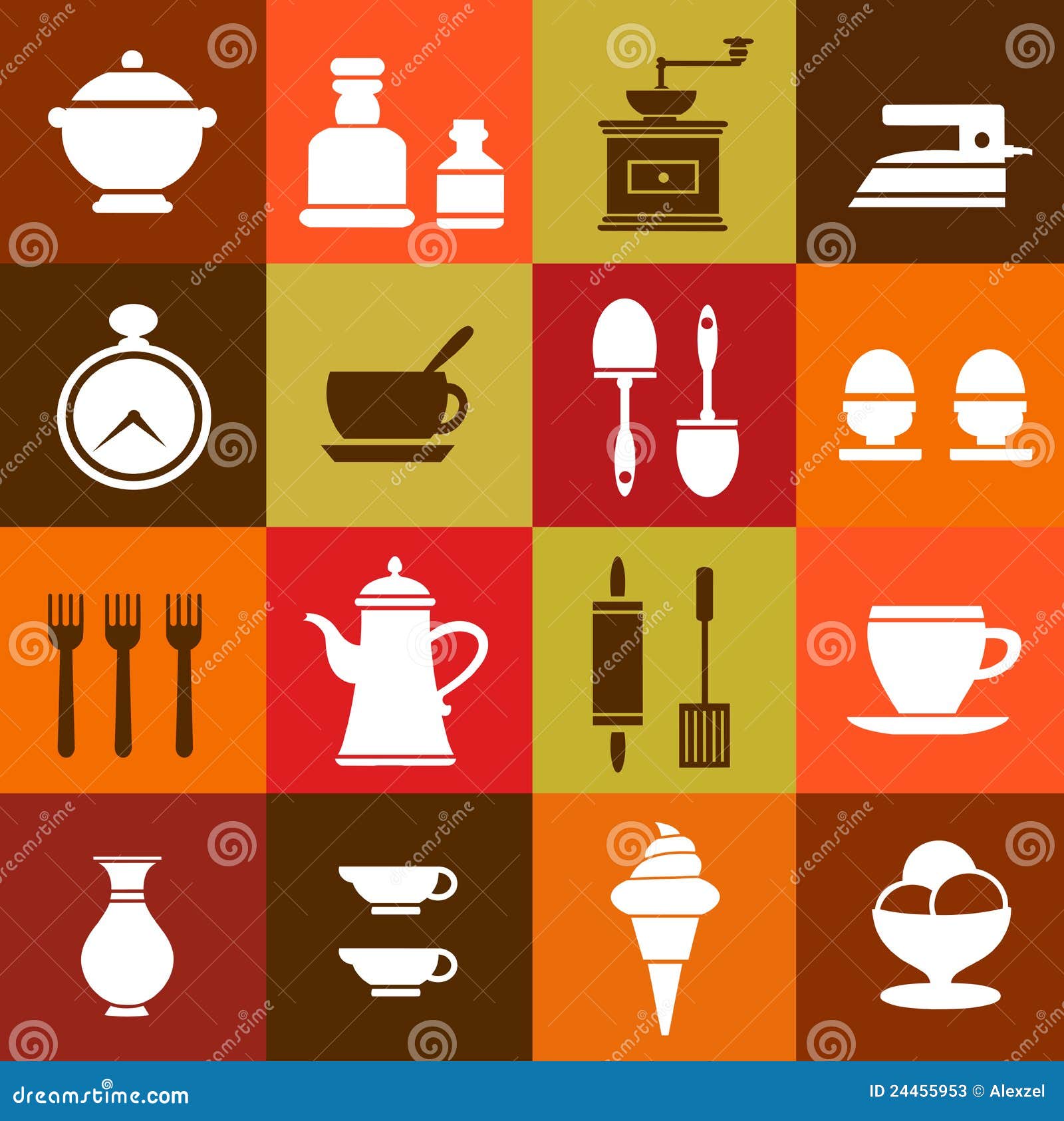 Elementos del hogar ilustración del vector. Ilustración de crema - 24455953