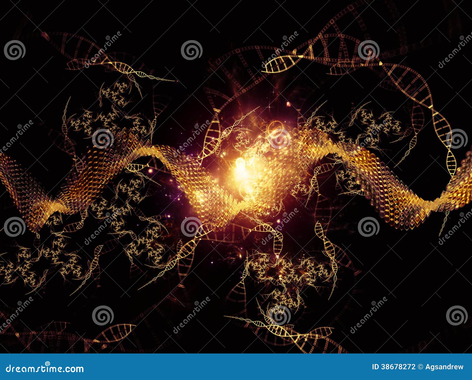 Elementos del microcosmos stock de ilustración. Ilustración de amarillo ...