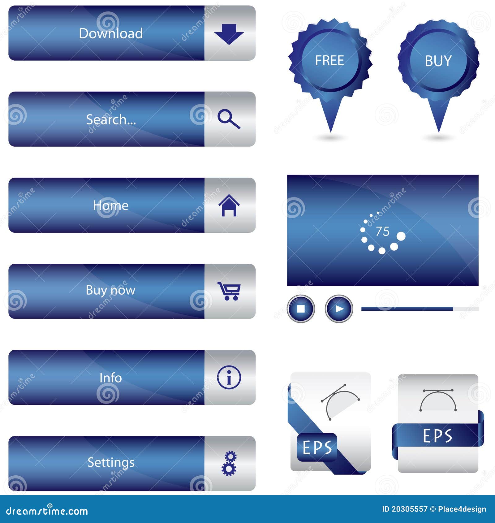 Elementos del Web ilustración del vector. Ilustración de icono - 20305557