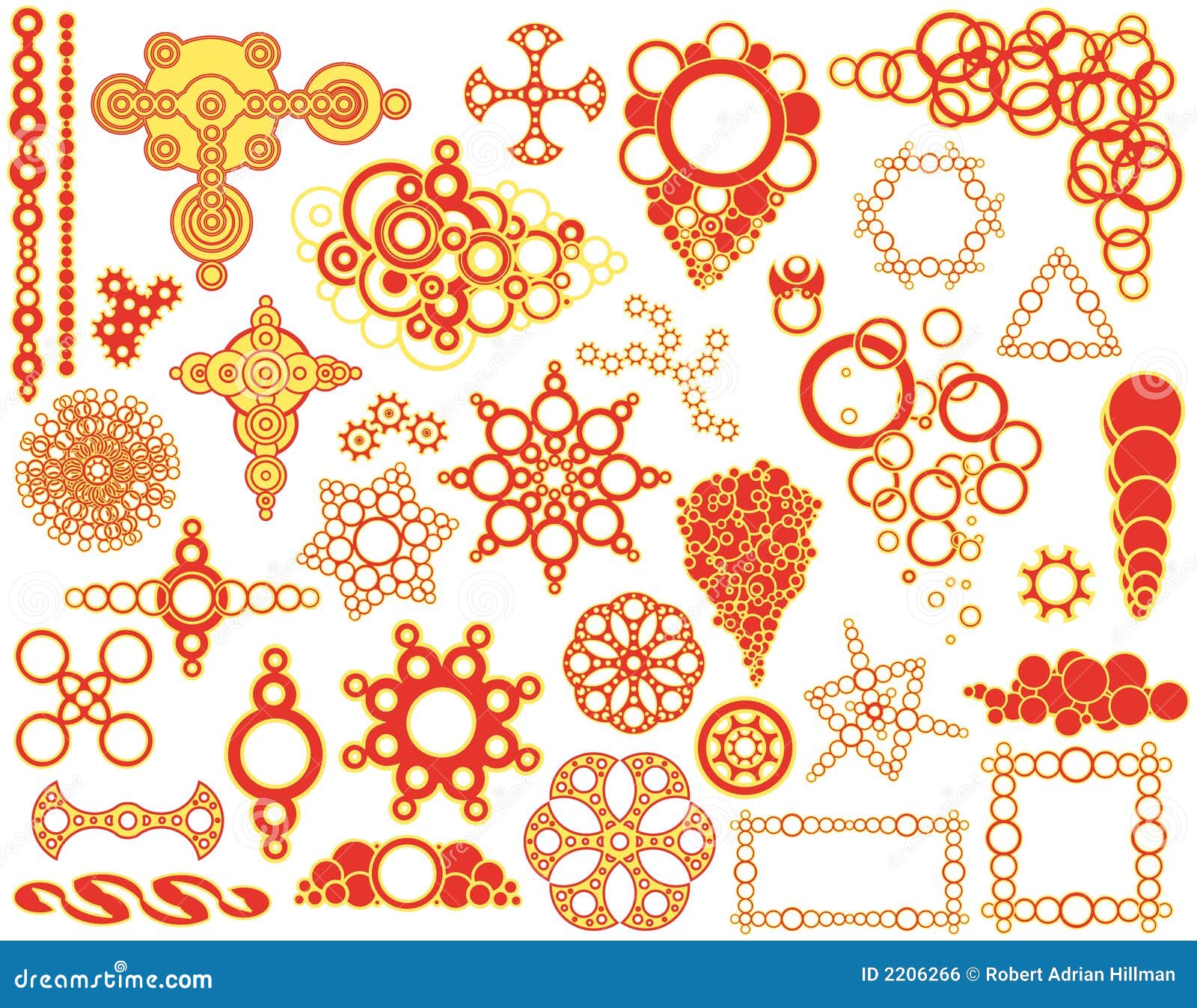 Elementos do círculo ilustração do vetor. Ilustração de quadro - 2206266