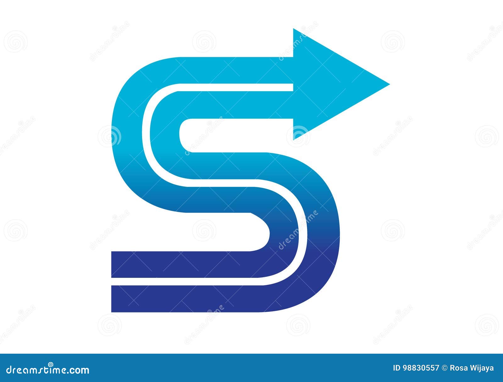 Elementos Do Logotipo Com Seta - Letra S Do Alfabeto Ilustração do ...