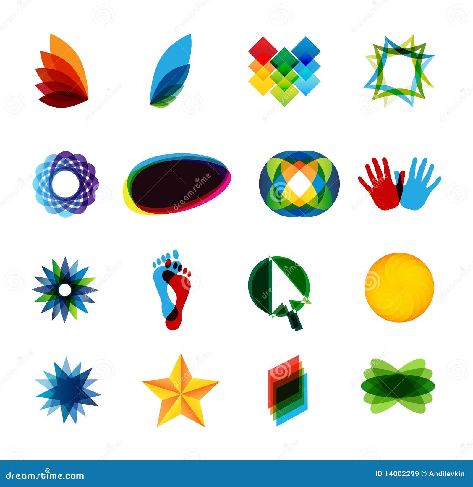 Elementos Do Logotipo De Colorfull Ilustração do Vetor - Ilustração de ...