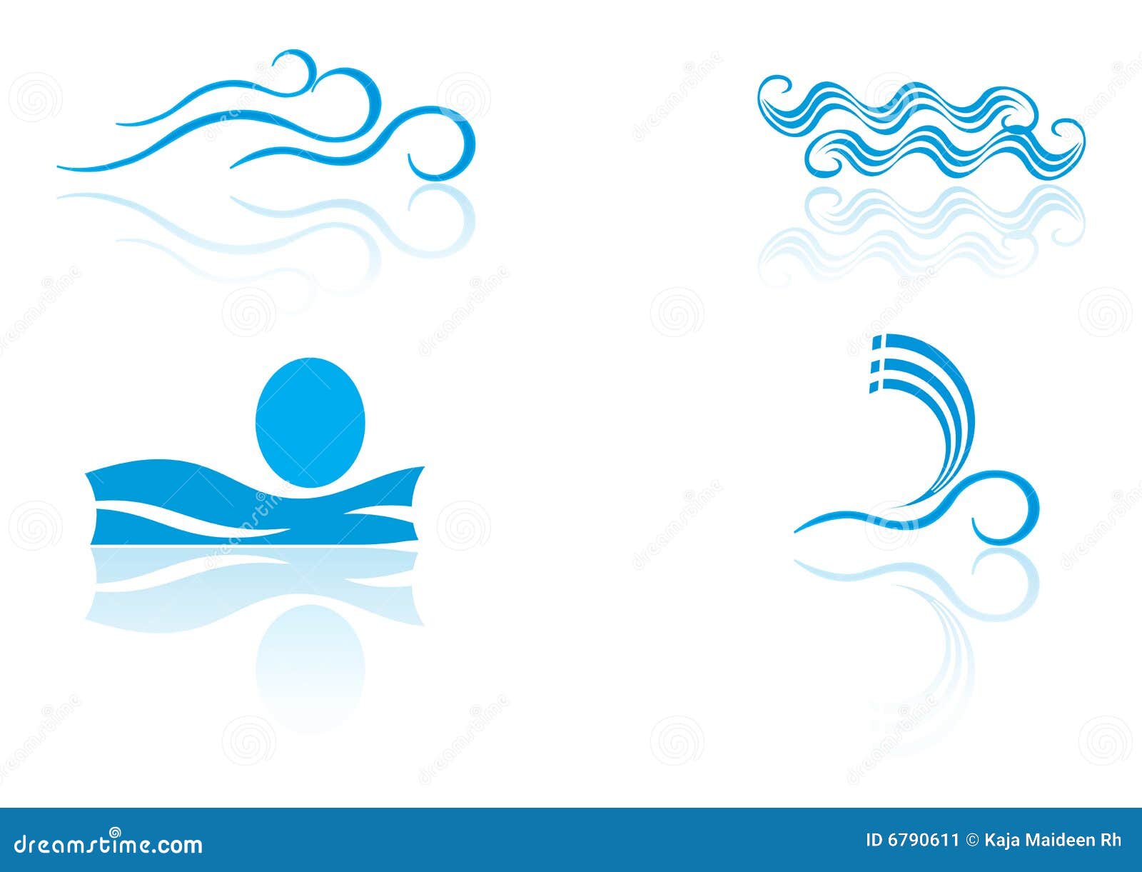 Elementos Do Logotipo Do Mar Ilustração Stock - Ilustração de feriado ...