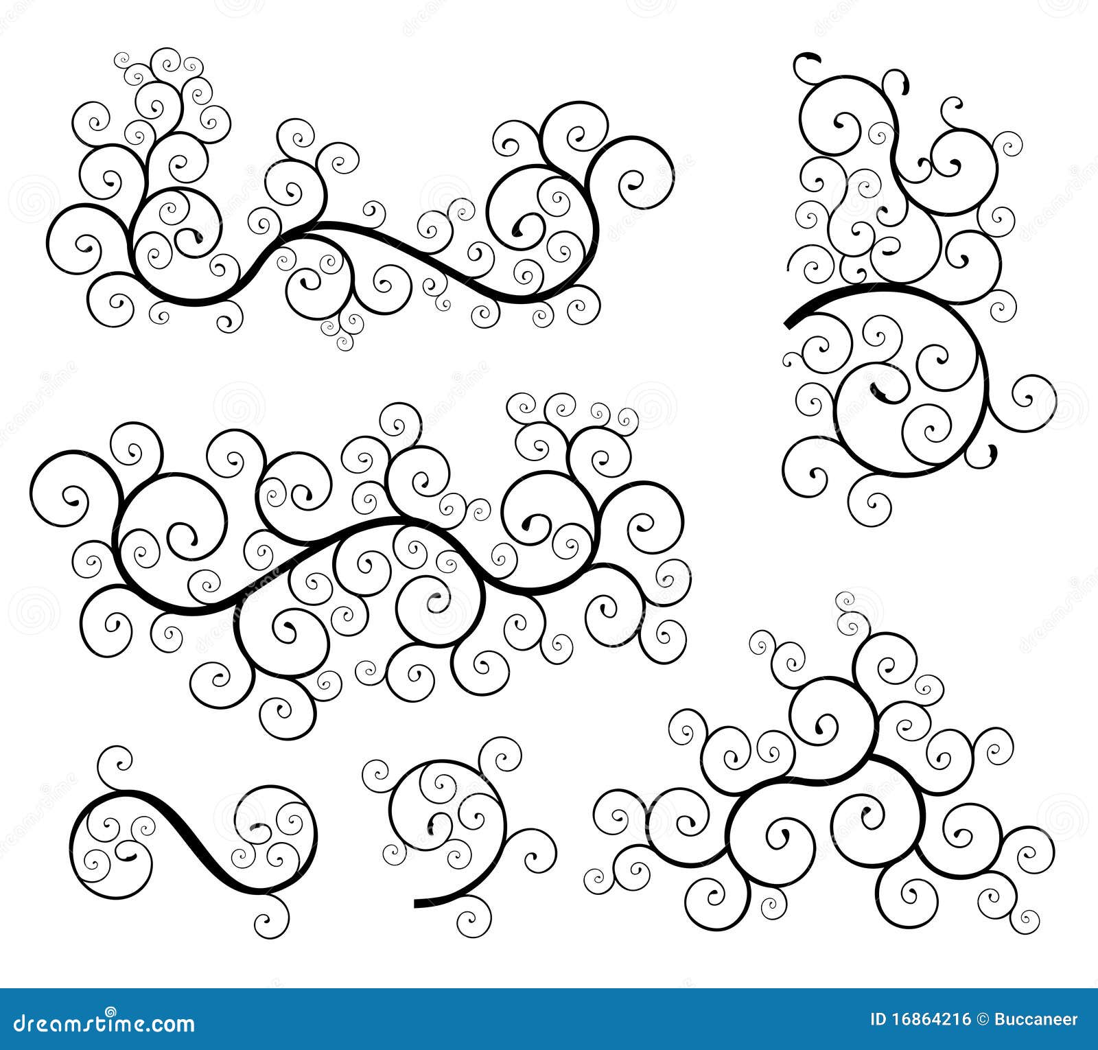 Elementos Espirales Del Diseño Ilustración del Vector - Ilustración de ...