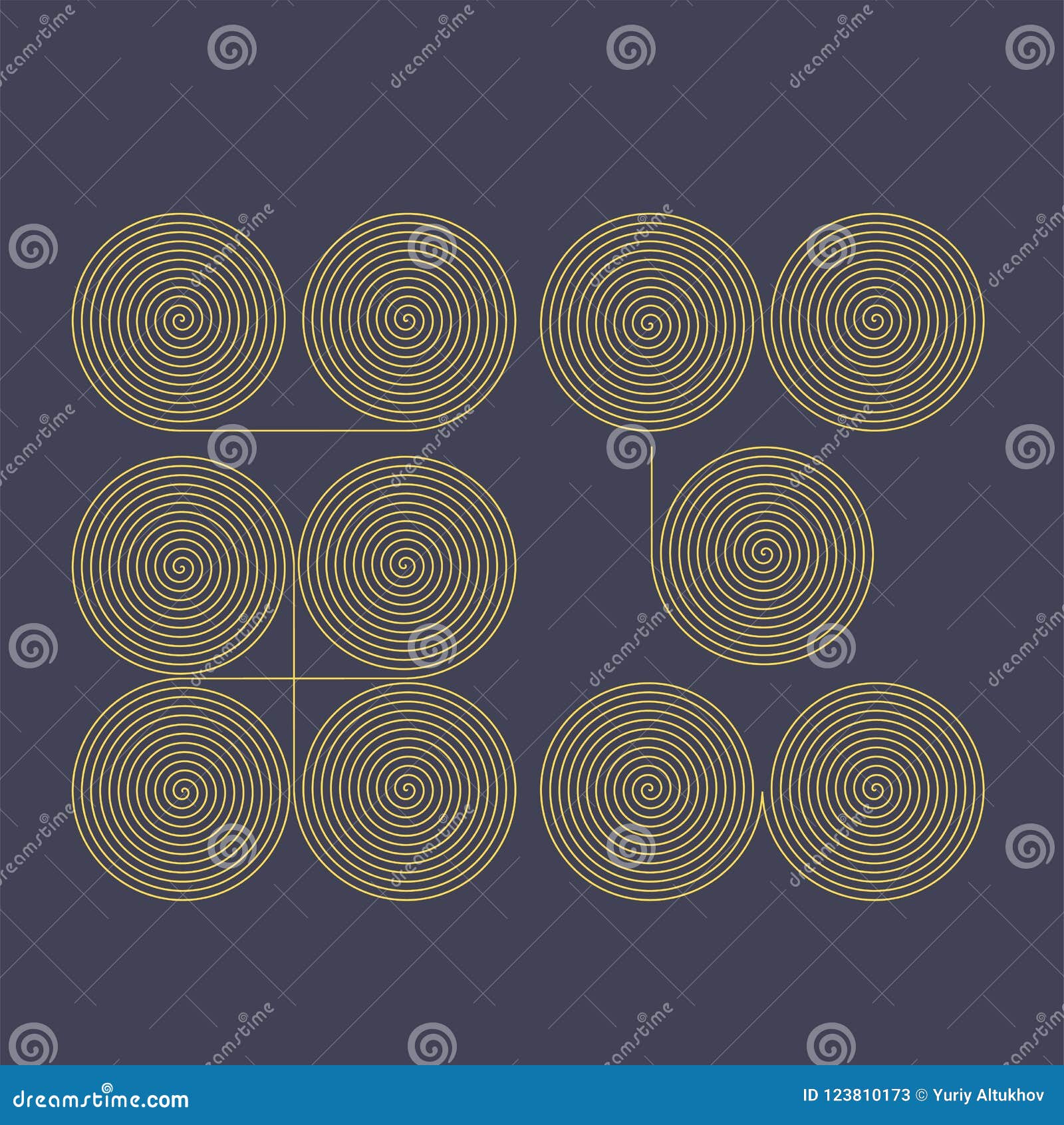 Elementos Espirales, Ejemplo Del Vector Ilustración del Vector ...