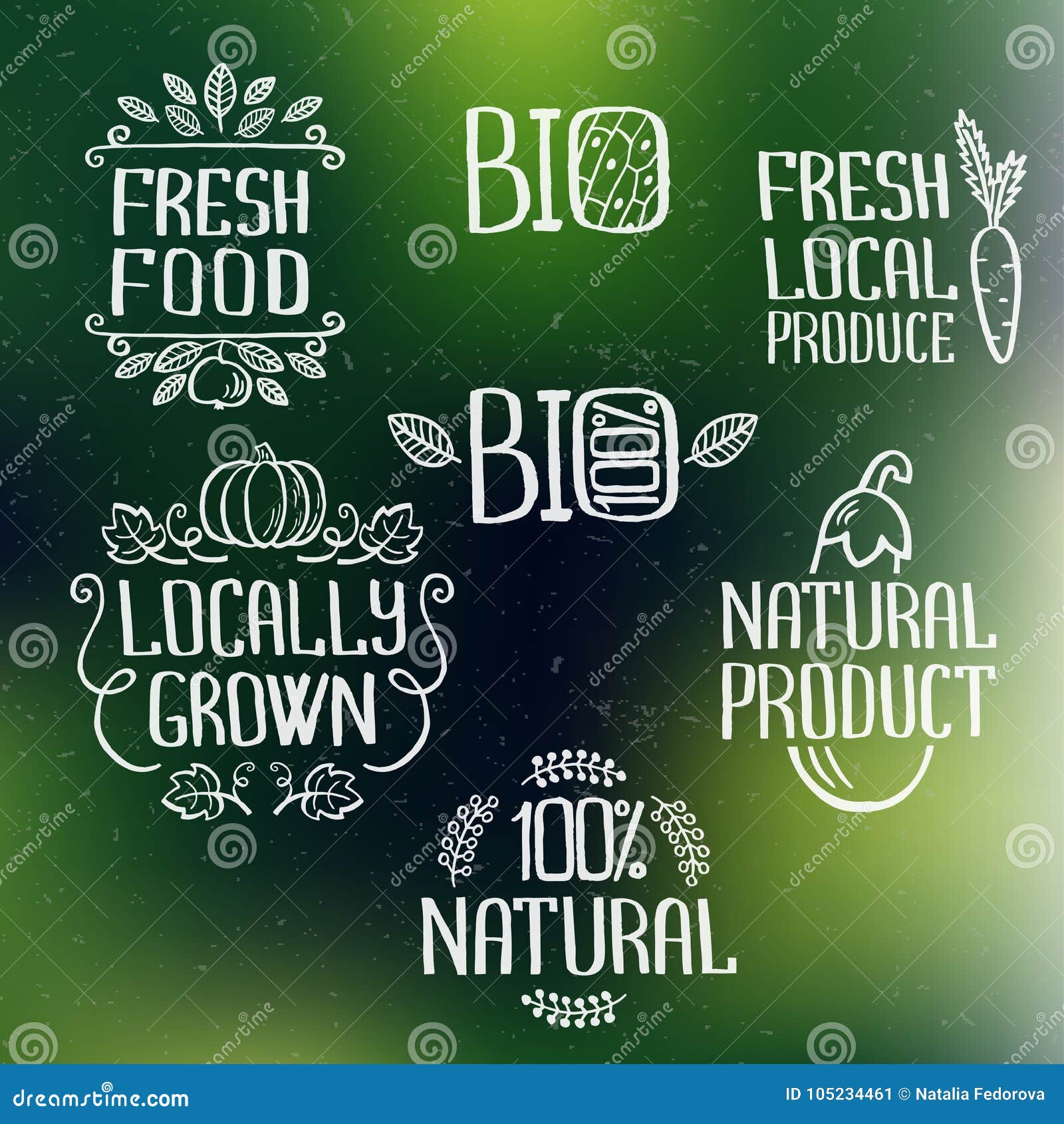 Elementos Handdrawn De Las Letras En El Contexto Borroso Stock de ...