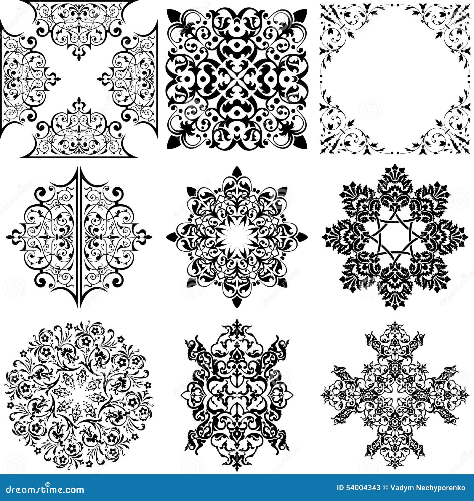 Elementos Ornamentales Del Diseño Ilustración del Vector - Ilustración ...