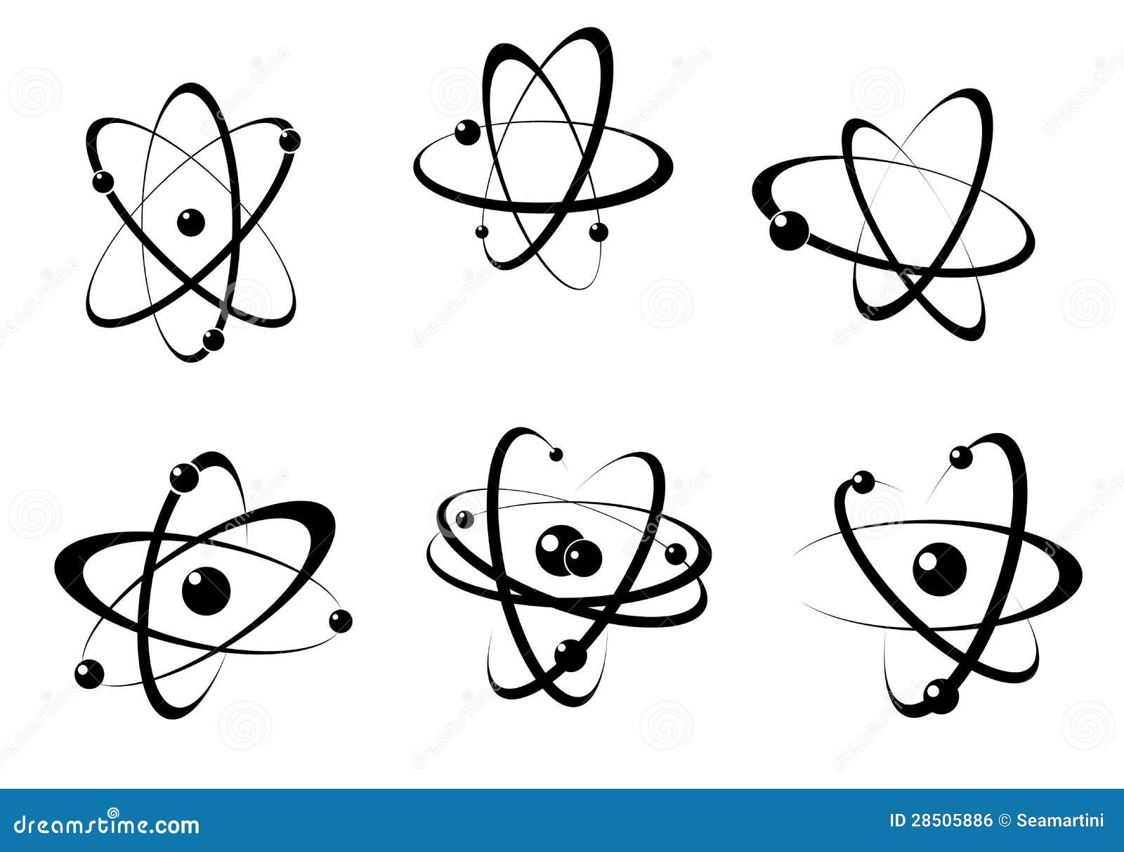 Elementos Y Símbolos Del átomo Ilustración del Vector - Ilustración de ...