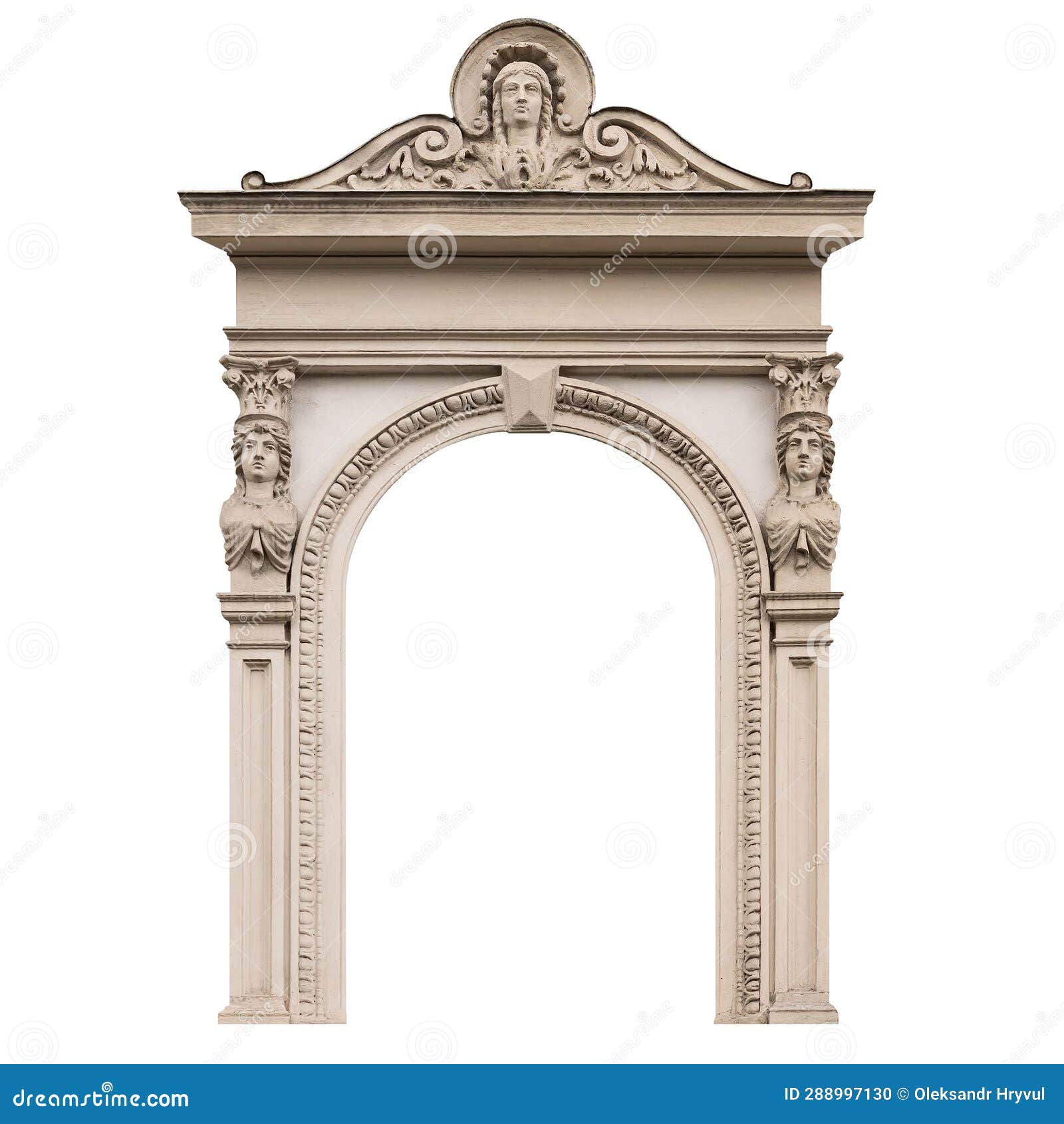 Elements of Architectural Decorations of Buildings. an Old Arch with ...