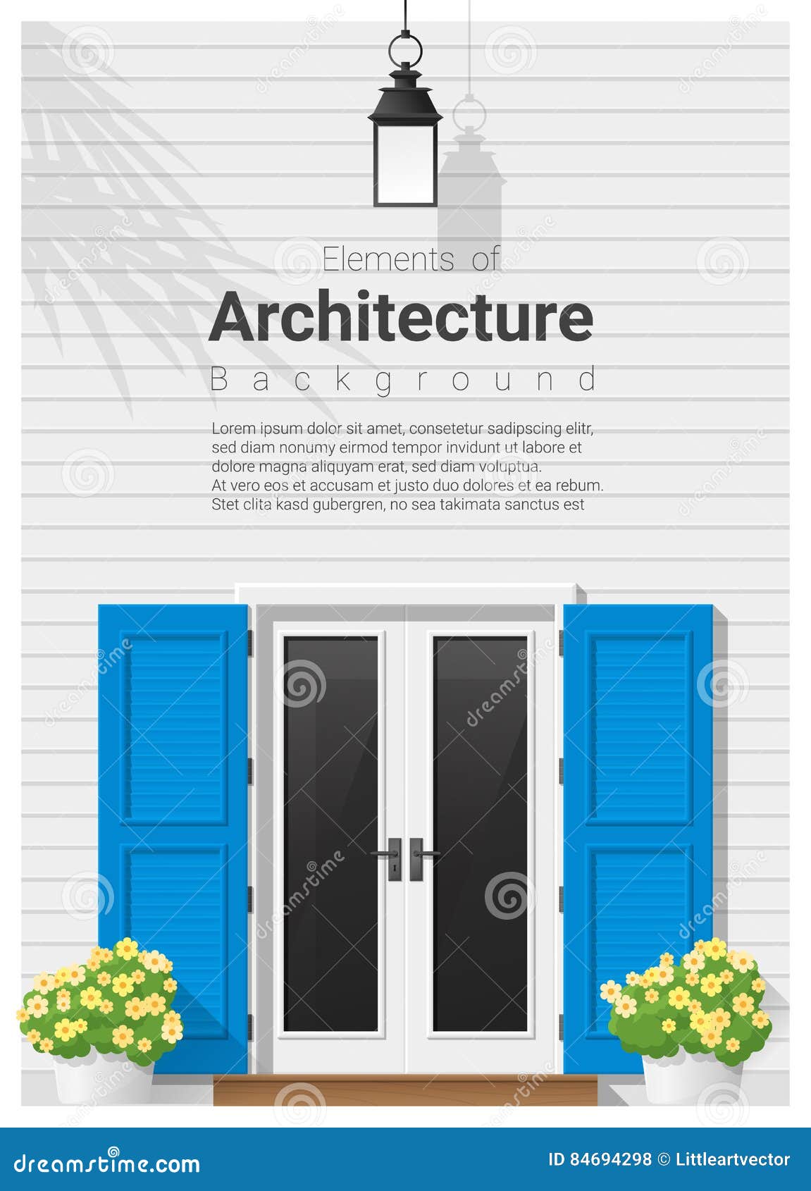 Elements of Architecture , Front Door Background Stock Vector ...