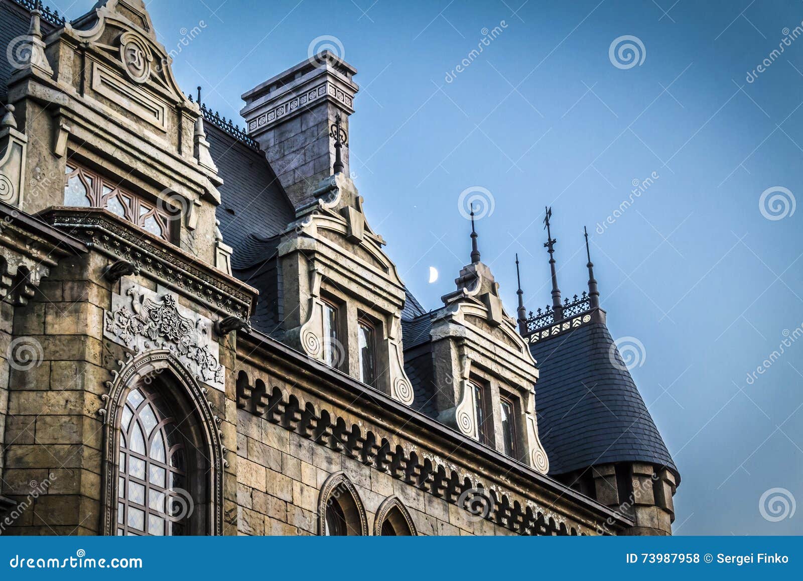 Elements of Architecture in the Gothic Style Stock Photo - Image of ...