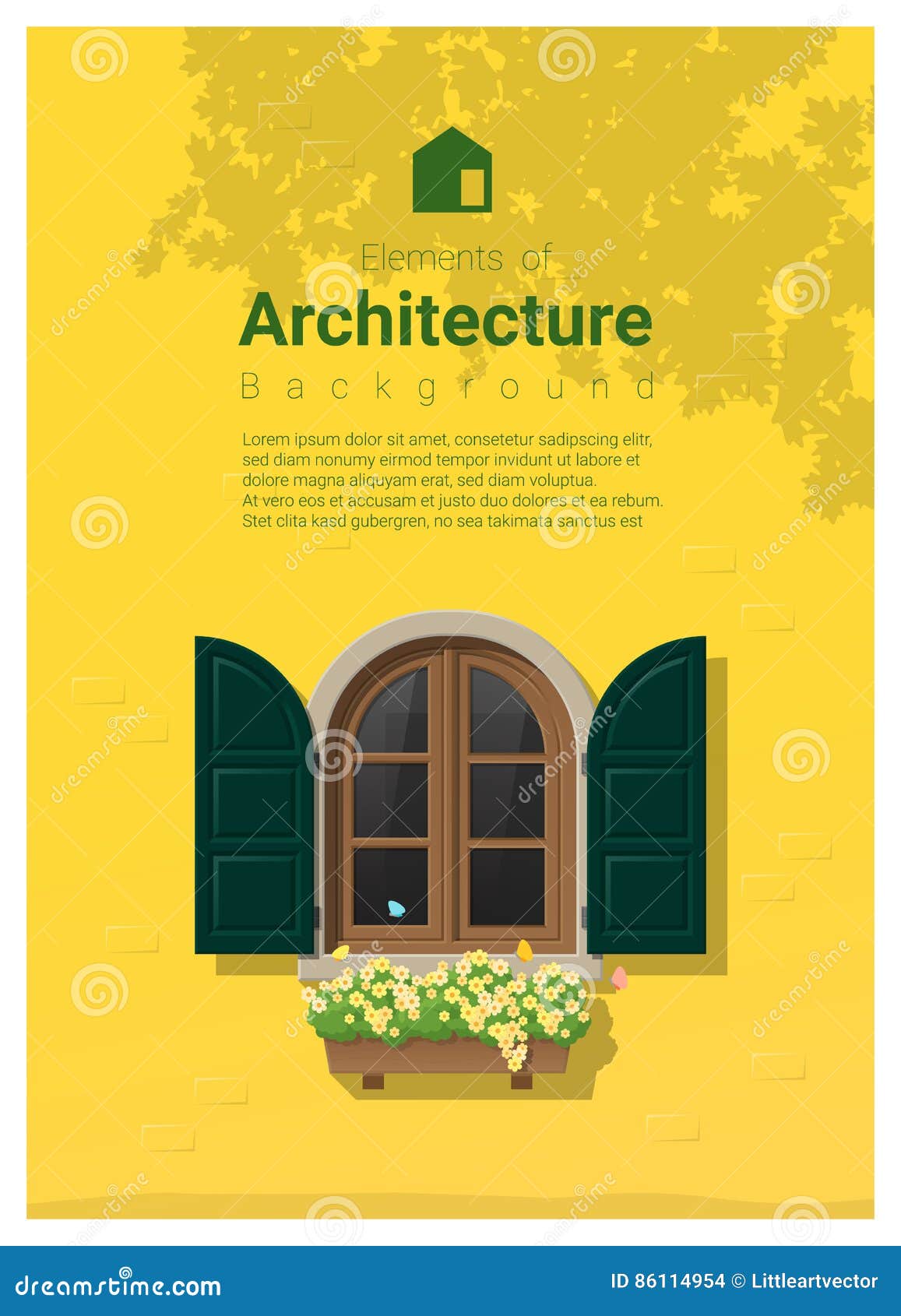 Elements of Architecture , Window Background Stock Vector ...