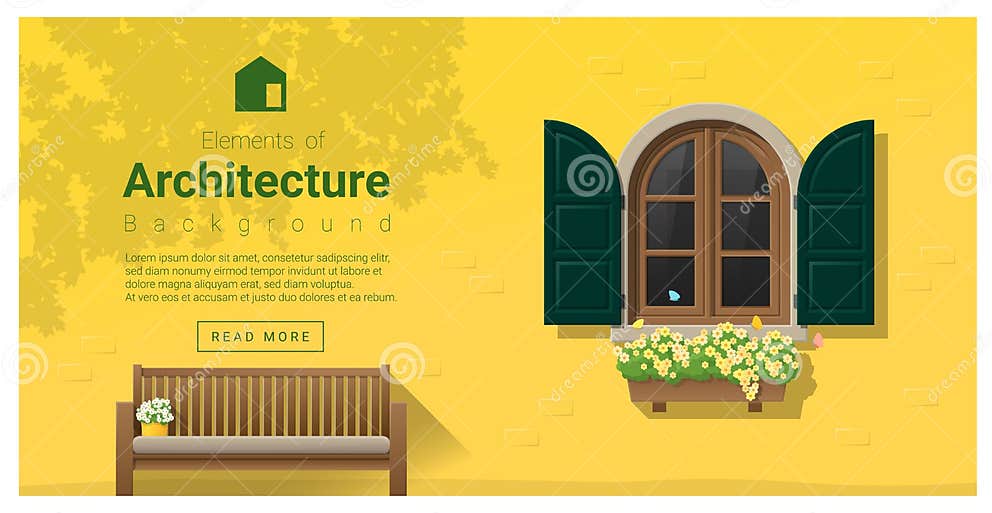 Elements of Architecture , Window Background Stock Vector ...
