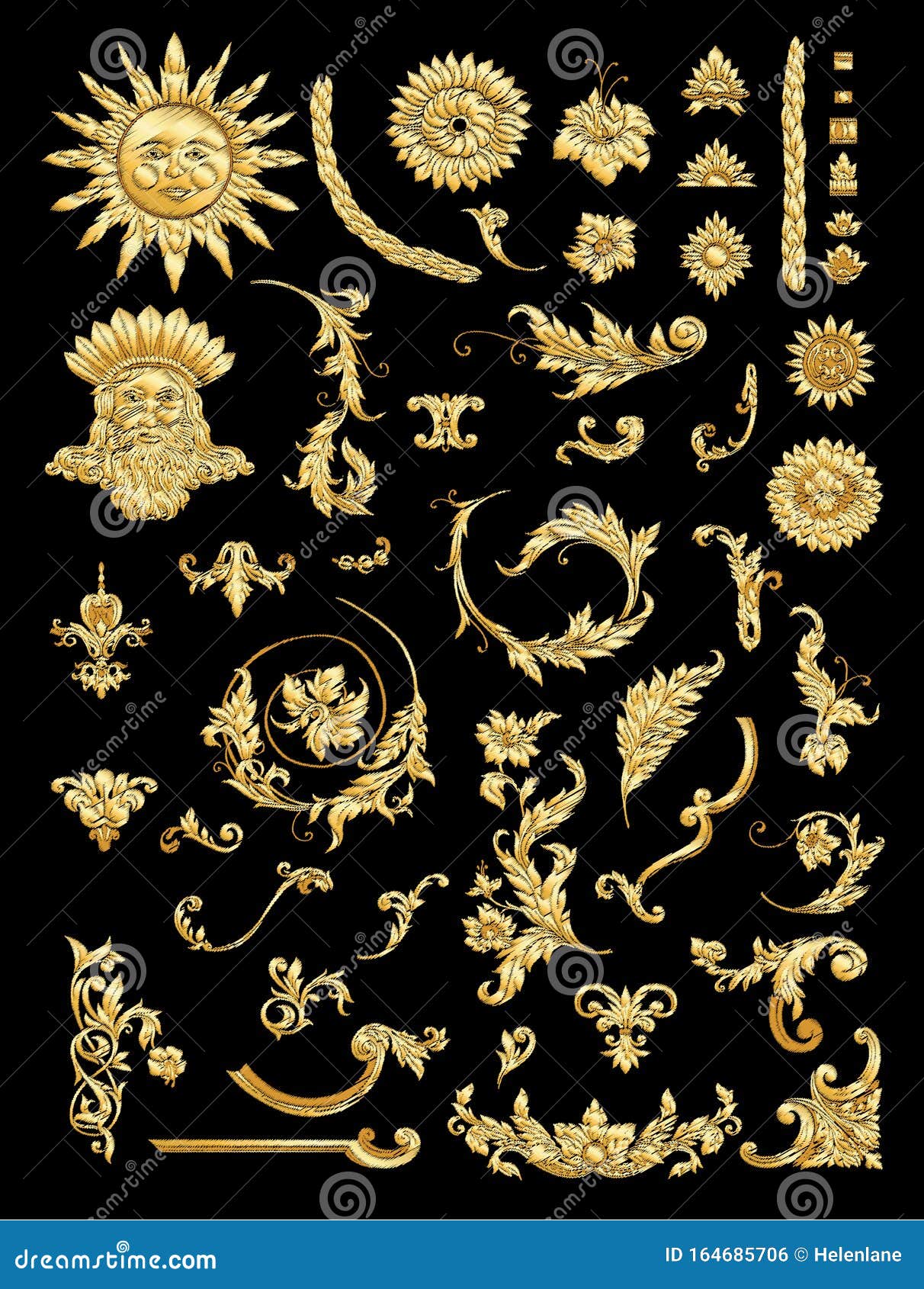 Baroque Rococo Border Frame Acanthus Filigree Vintage Floral Wedding ...