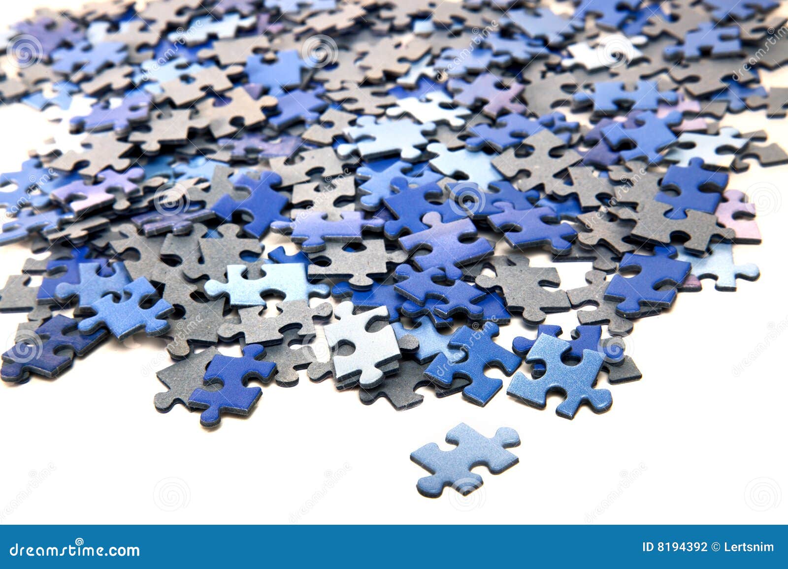 Elements of a blue puzzle stock photo. Image of objects - 8194392