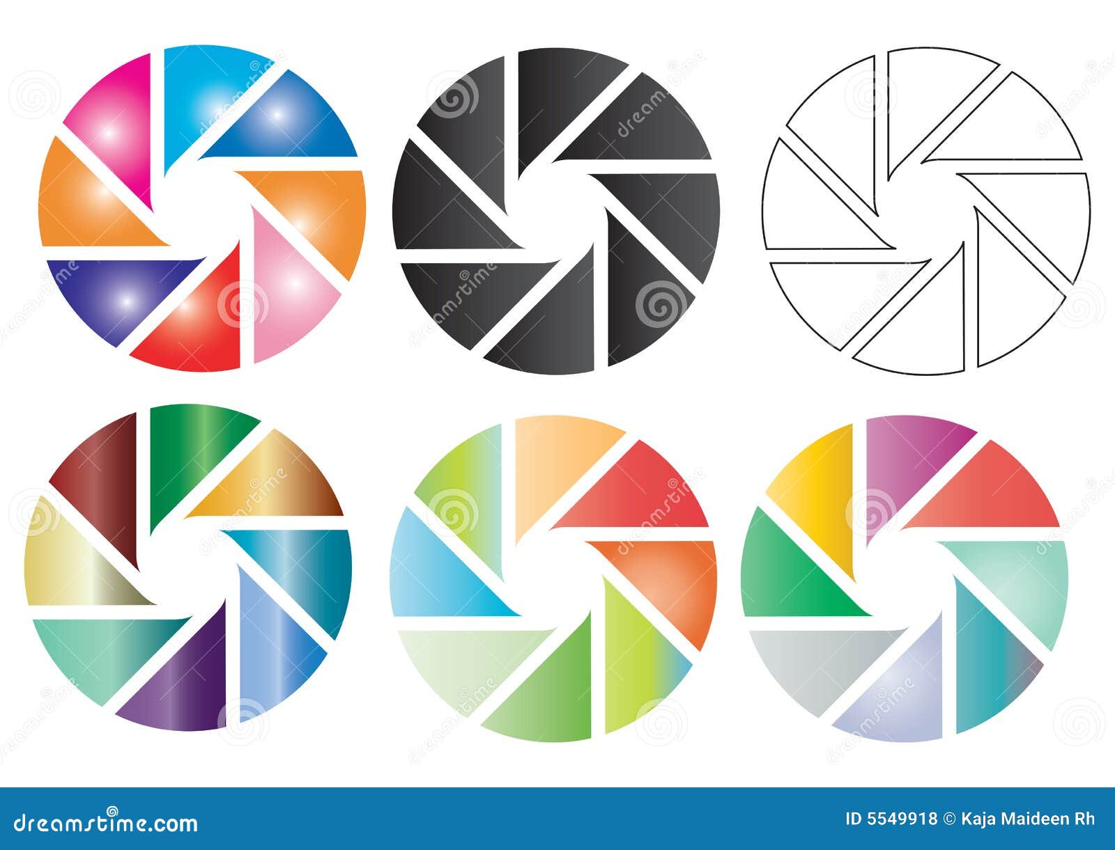 Elements in color stock illustration. Illustration of shutter - 5549918