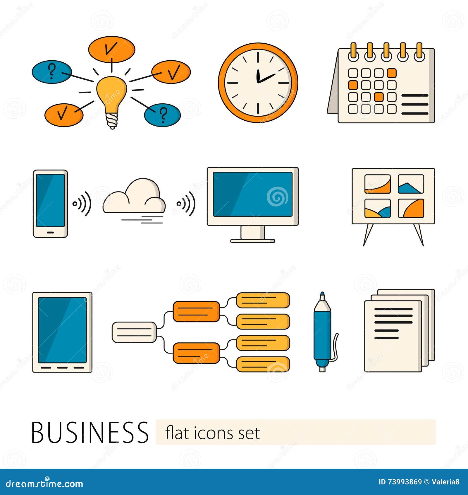 Elements and Concepts of Business, Office Work Stock Vector ...