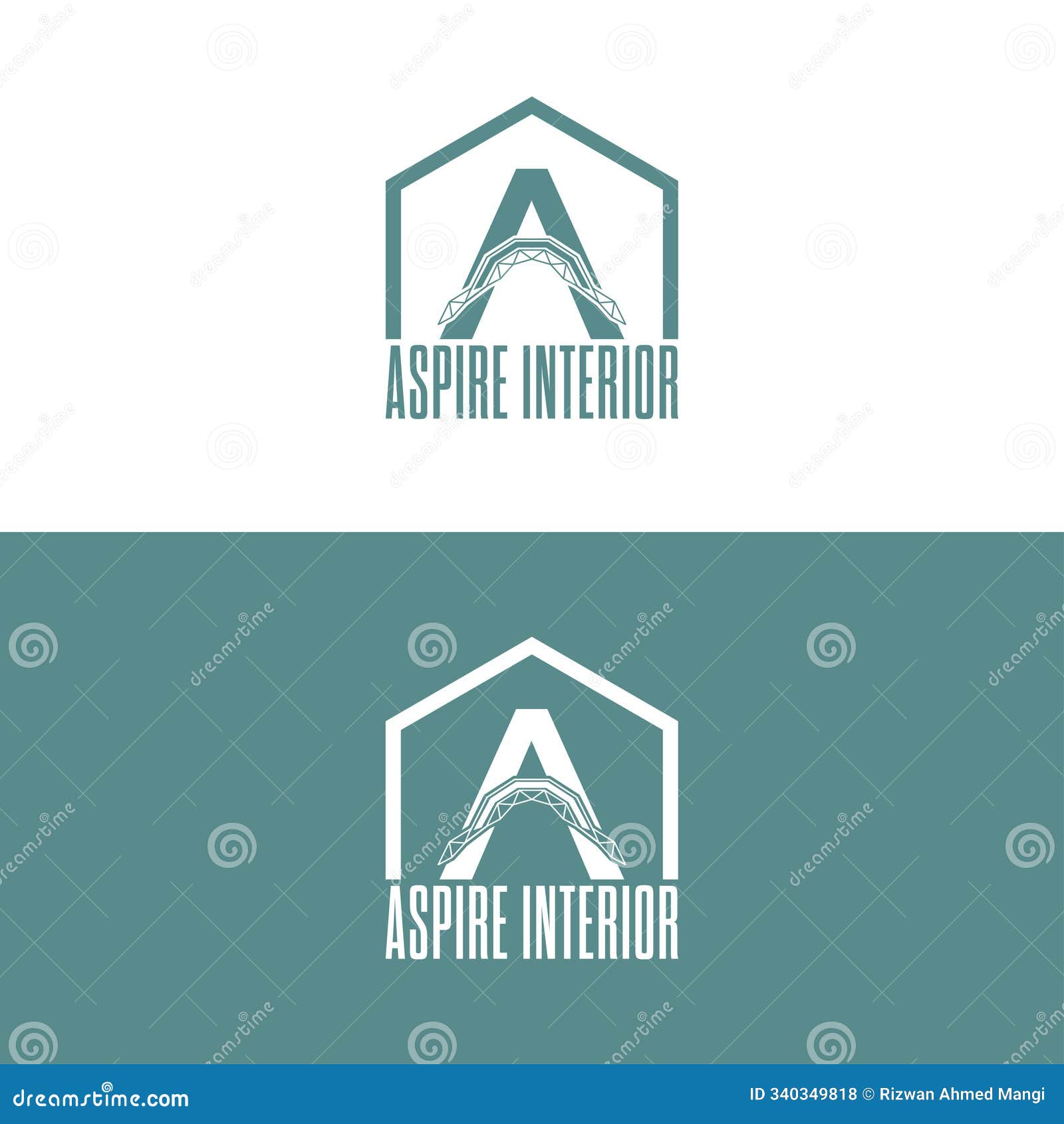 Aspire Interior Minimal Logo Design Stock Illustration - Illustration ...