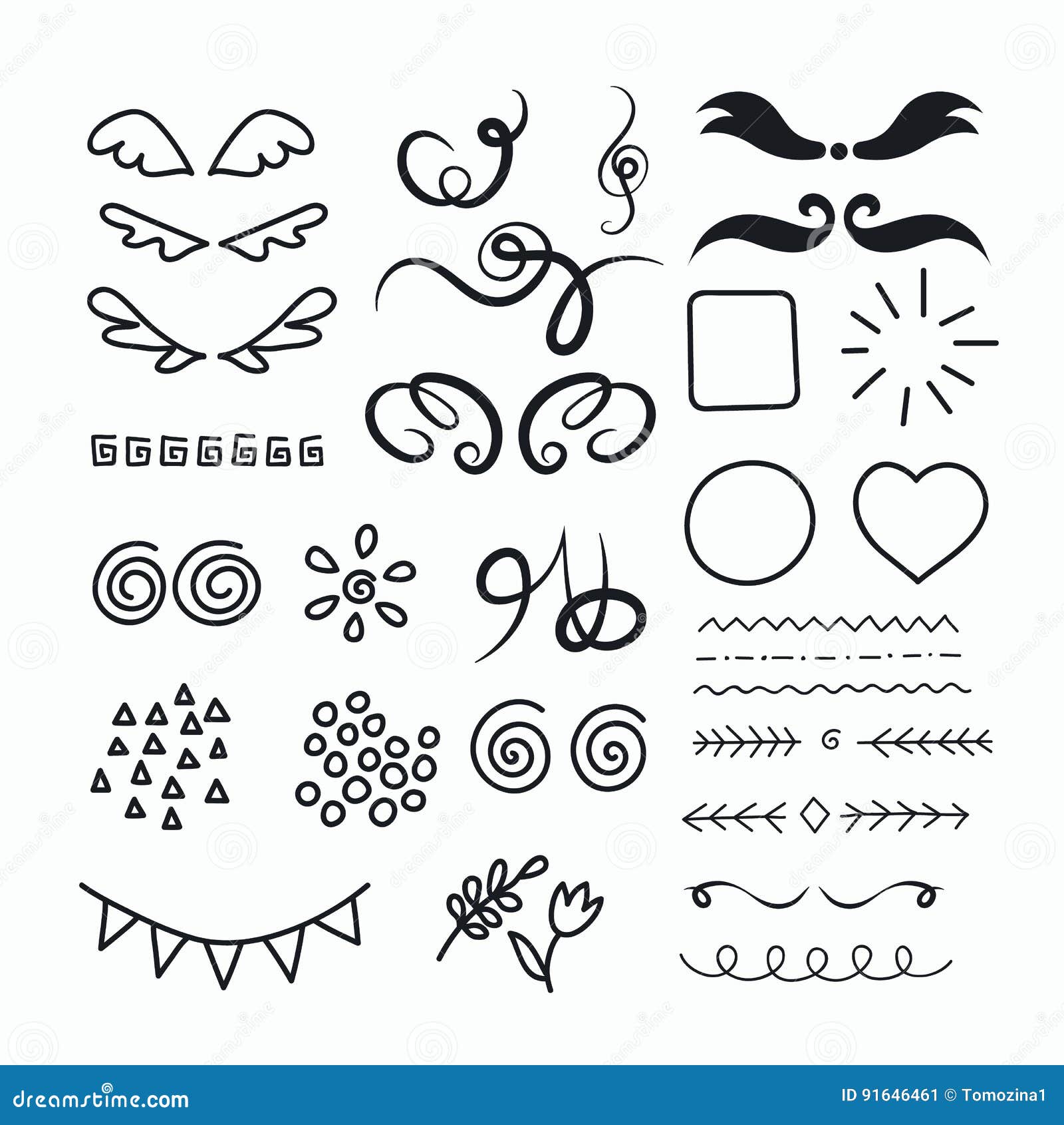 Elements for Crafting Design Stock Vector - Illustration of pattern ...