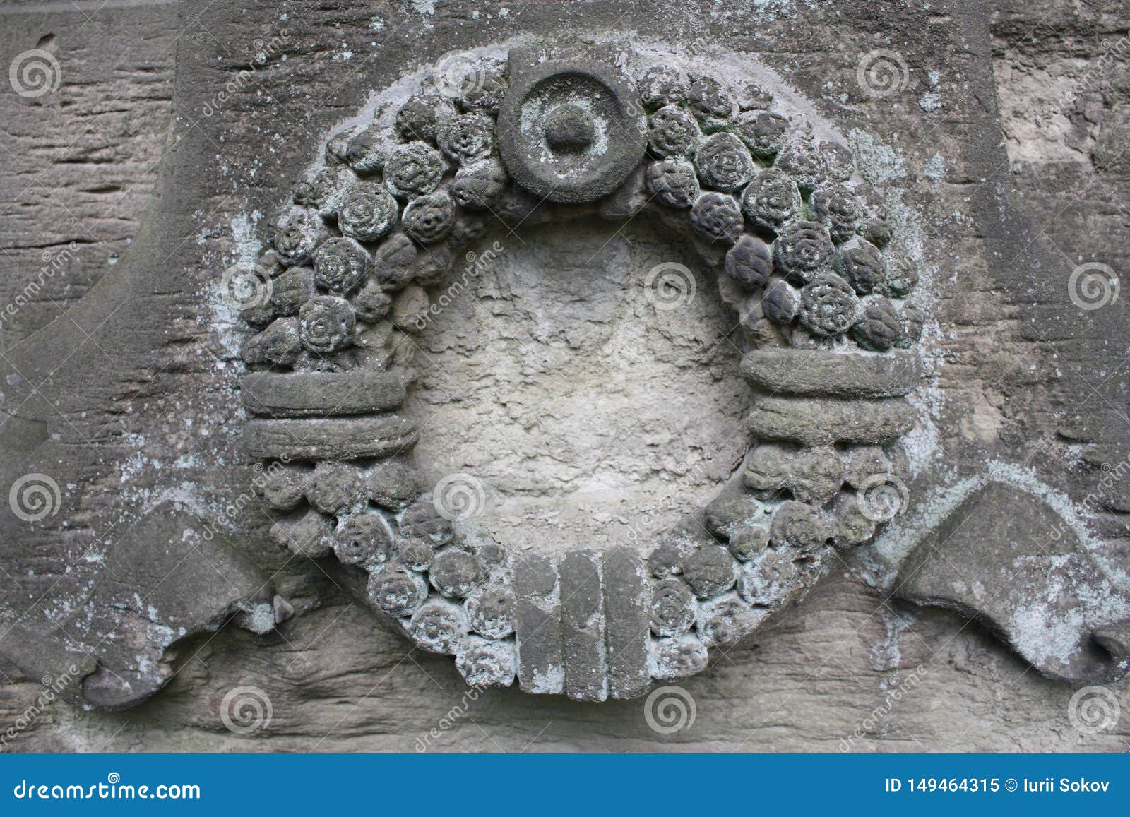 Elements of Decoration of Ancient Stone Monuments Stock Image - Image ...